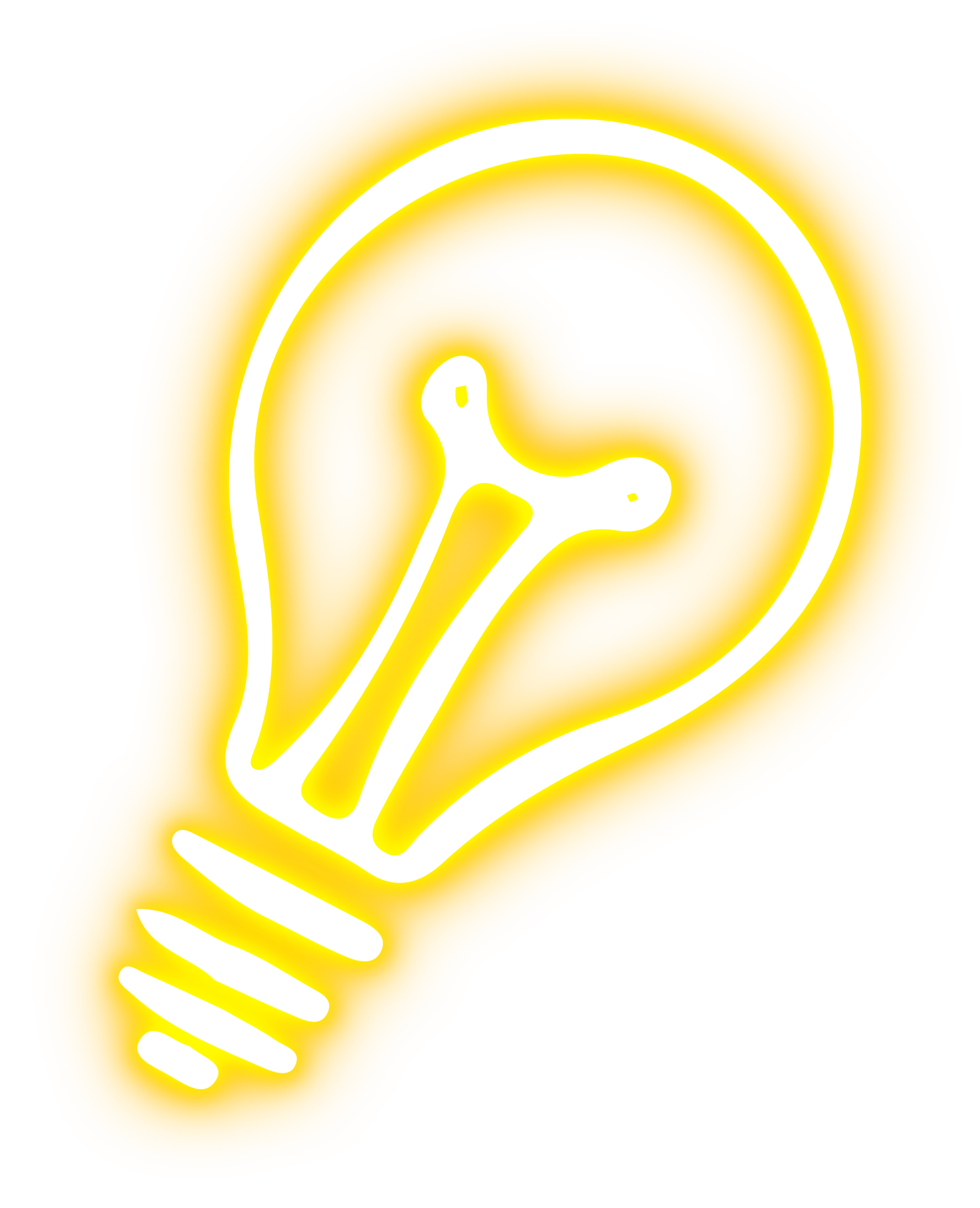 Glowing Neon Lightbulb 22516200 PNG