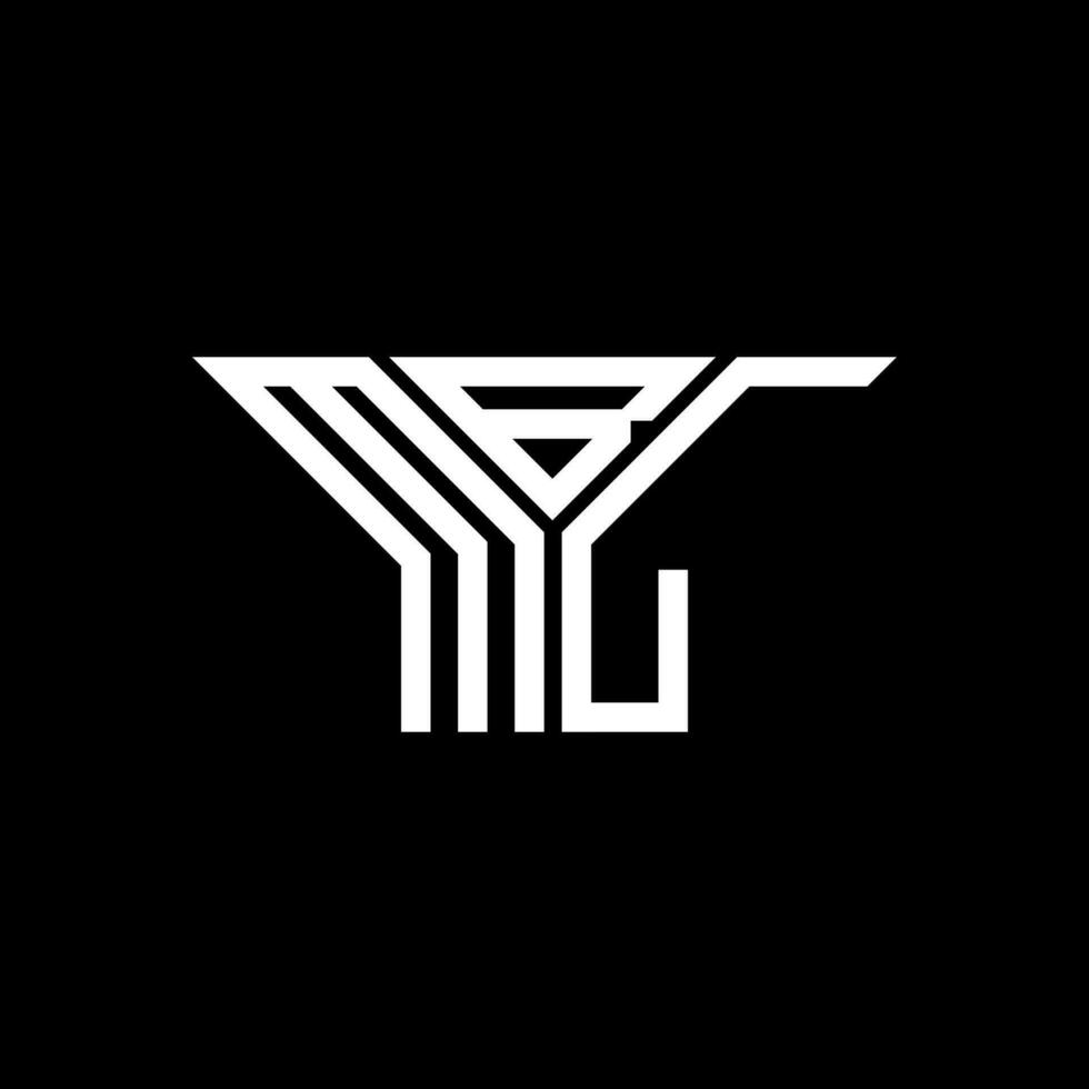 diseño creativo del logotipo de letra mbl con gráfico vectorial, logotipo simple y moderno de ...