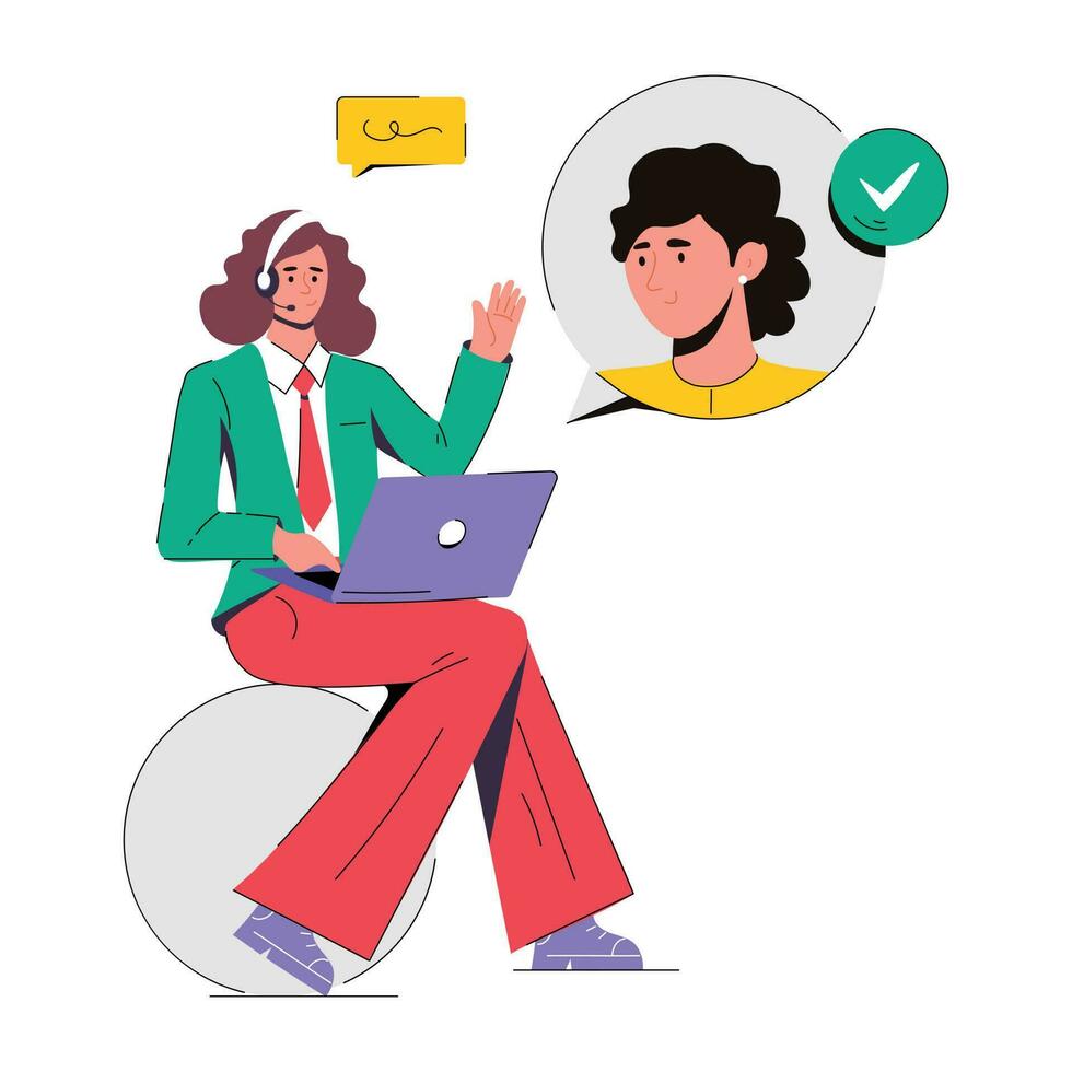 Trendy Customer Support 22525927 Vector Art at Vecteezy Trendy Customer Support 22525927 Vector Art at Vecteezy