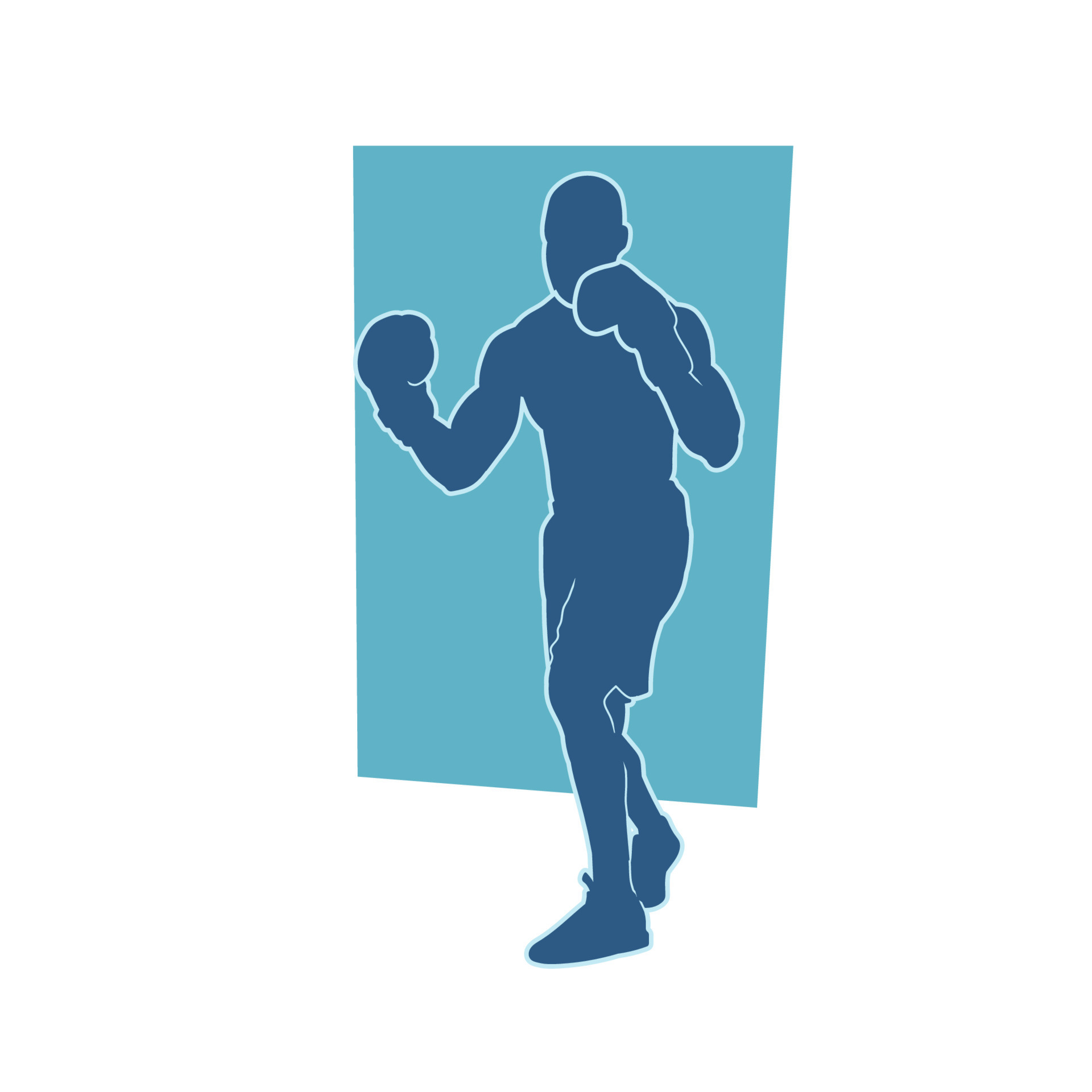 Silhouette of a male boxing athlete in action pose. Silhouette of a man ... Silhouette of a male boxing athlete in action pose. Silhouette of a man ...