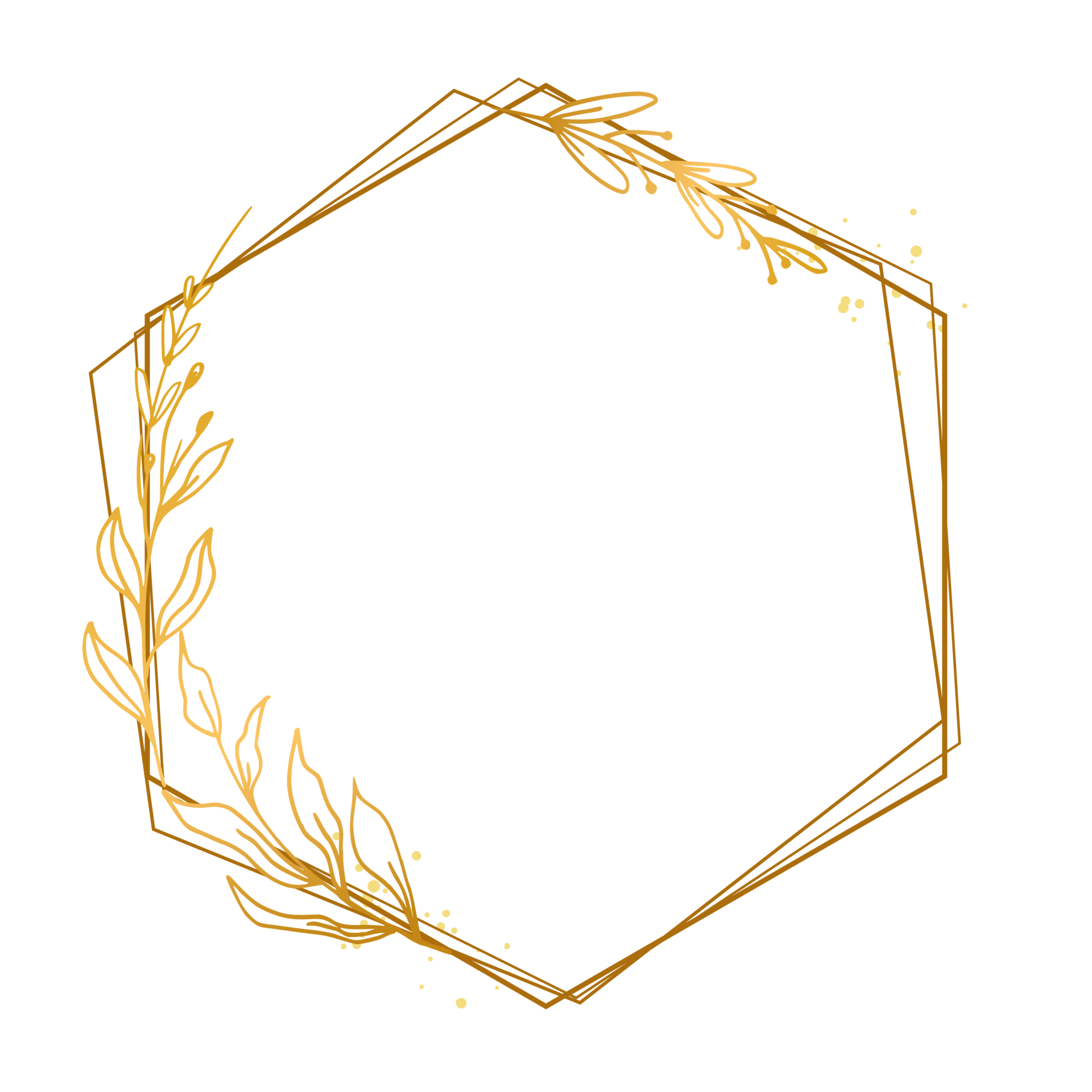 Gold Floral Border Png Gold Floral Border Png
