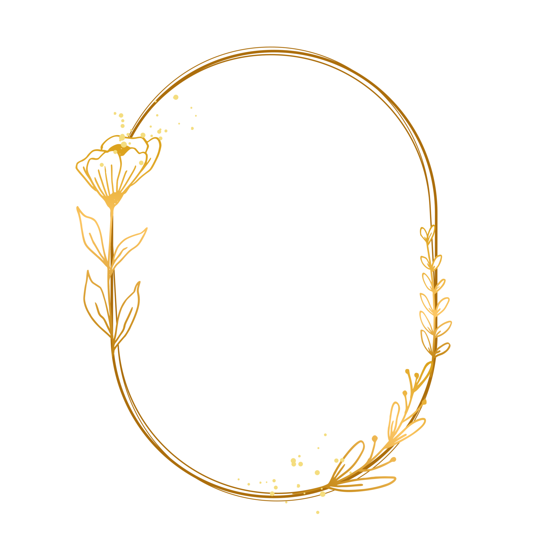 Gold Floral Border Png Gold Floral Border Png