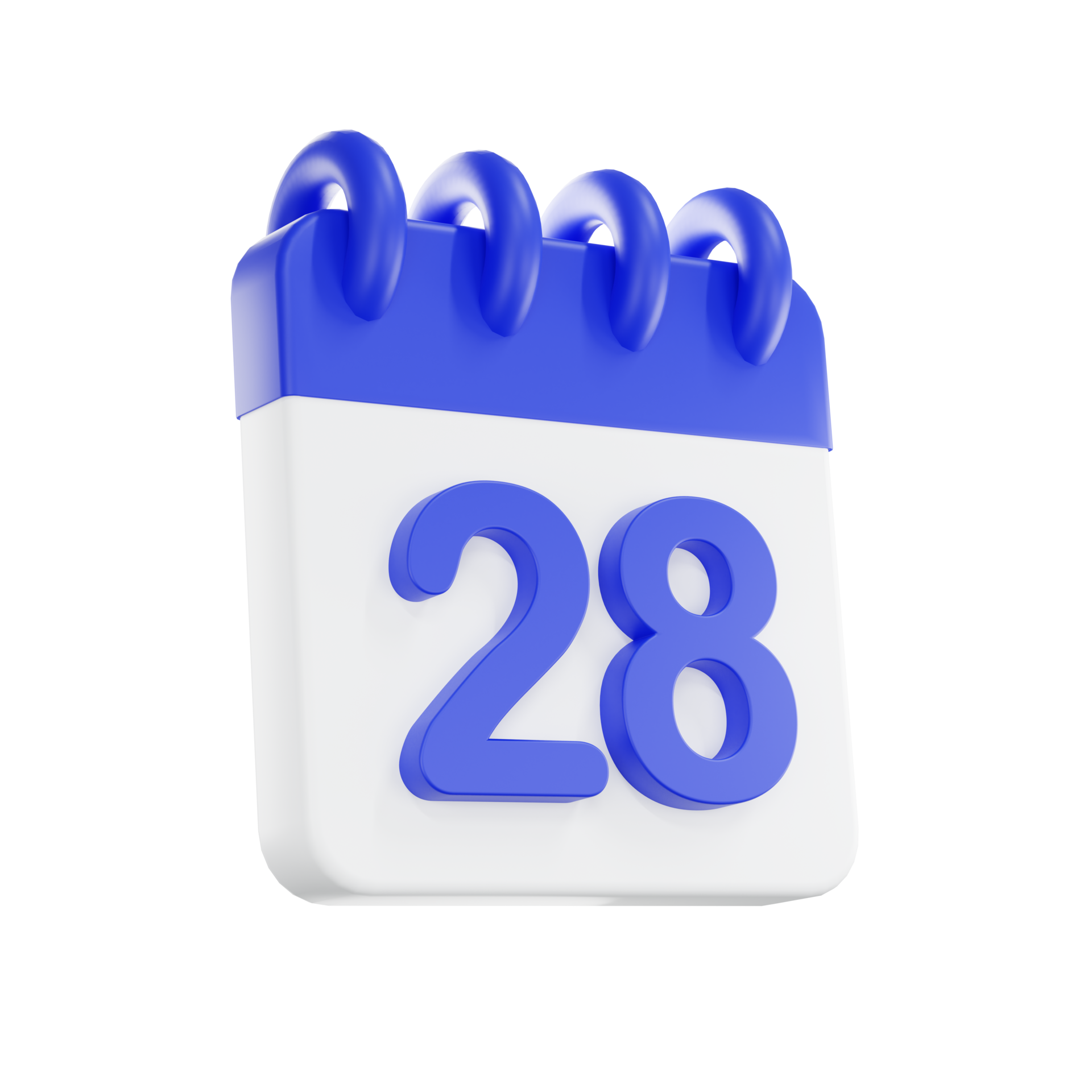 free-3d-rendering-calendar-icon-with-a-day-of-28-blue-and-white-color