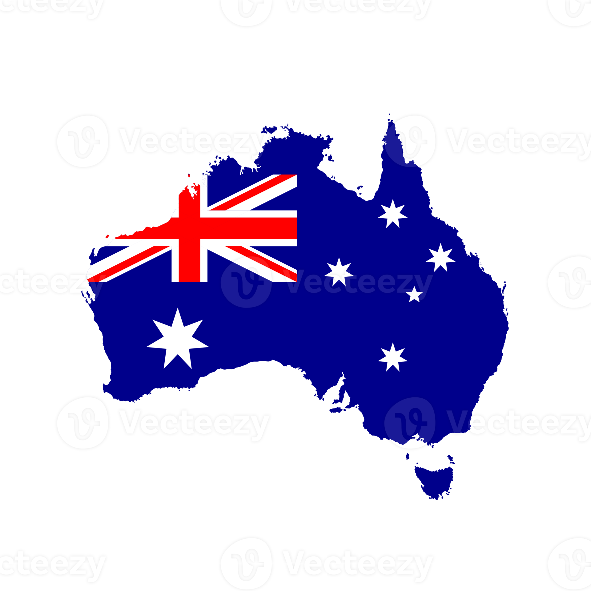 Australia flag map 22541464 PNG