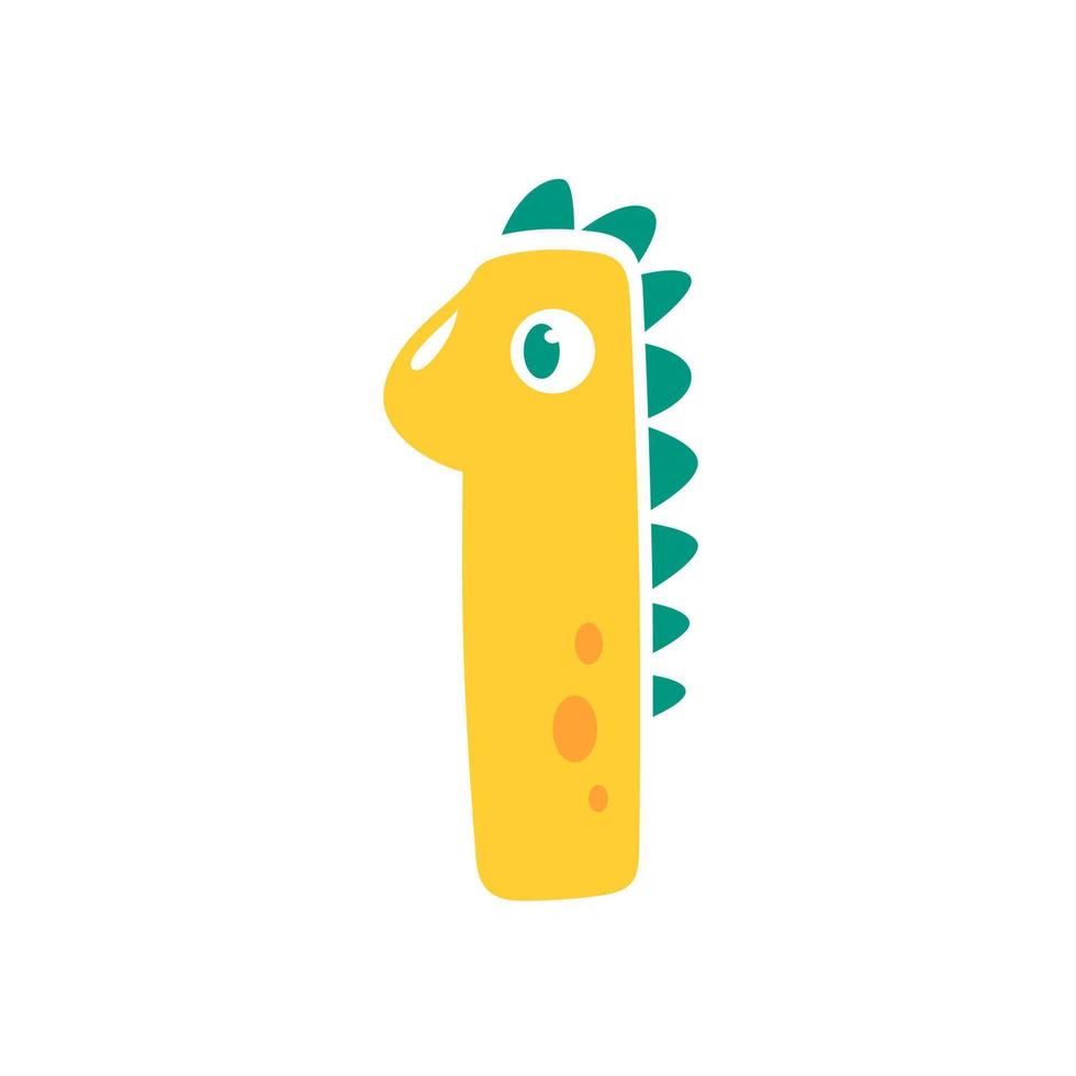 dinosaur number design birthday party for kids 22541725 Vector Art at ...