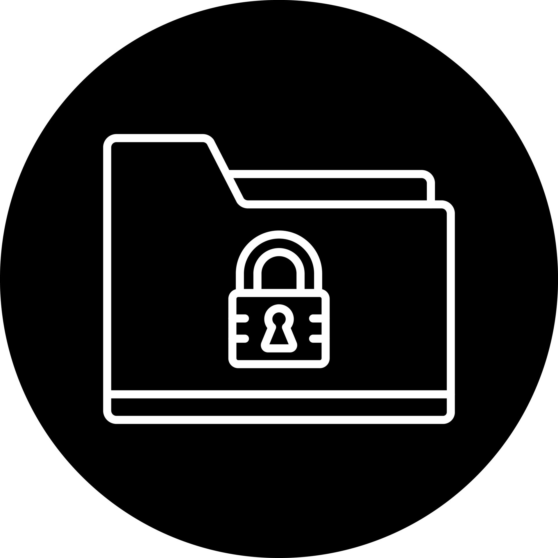 Secure Folder Vector Icon Style 22542748 Vector Art At Vecteezy