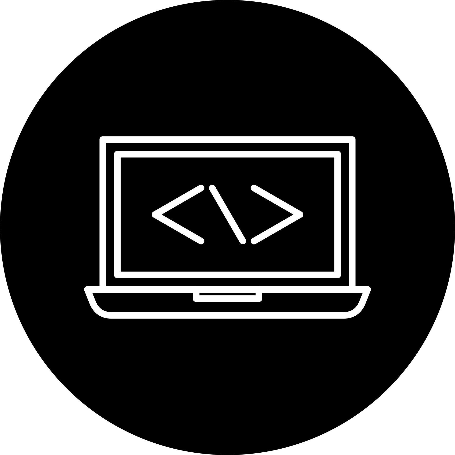 Laptop Coding Vector Icon Style 22543560 Vector Art at Vecteezy