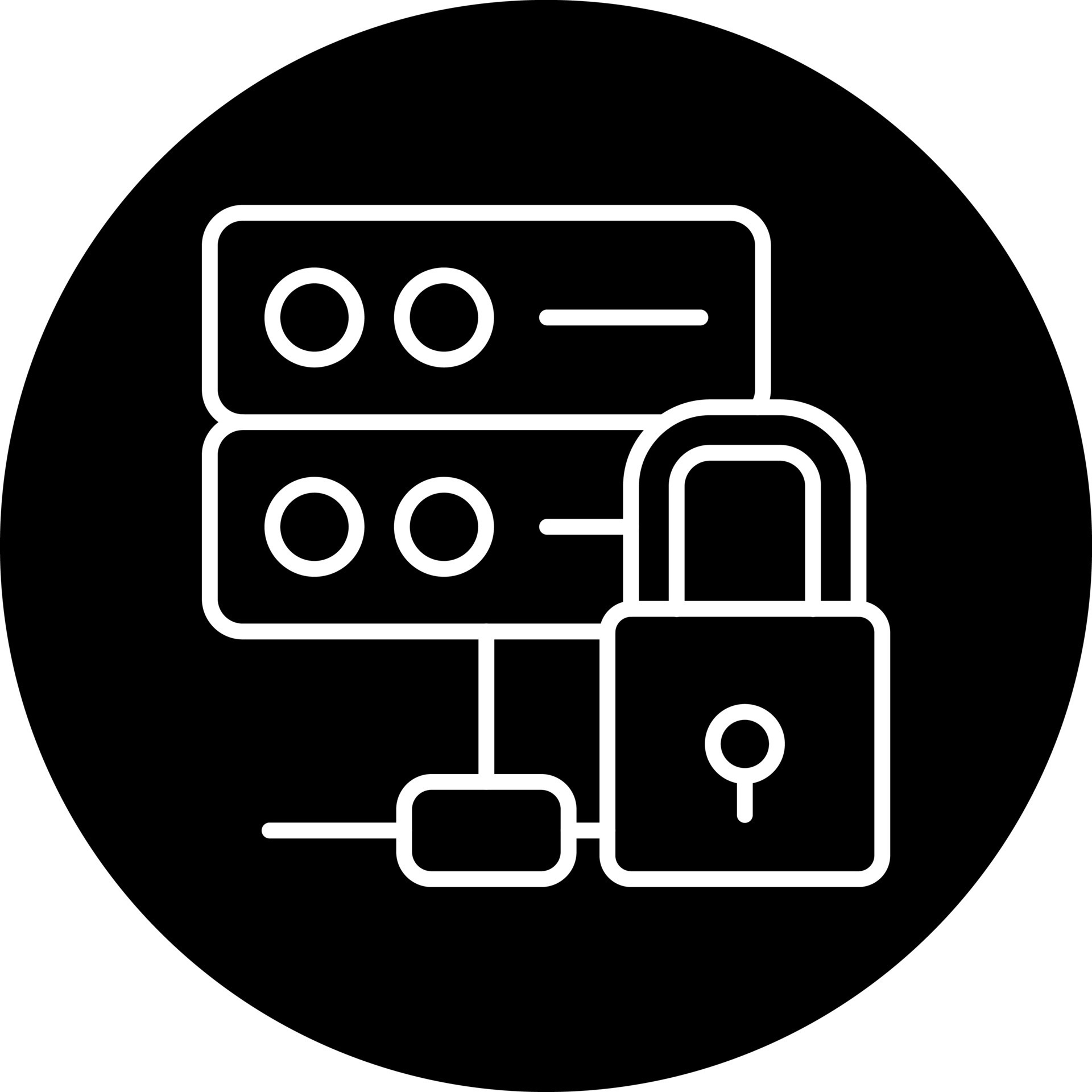 Database Lock Vector Icon Style 22543584 Vector Art at Vecteezy