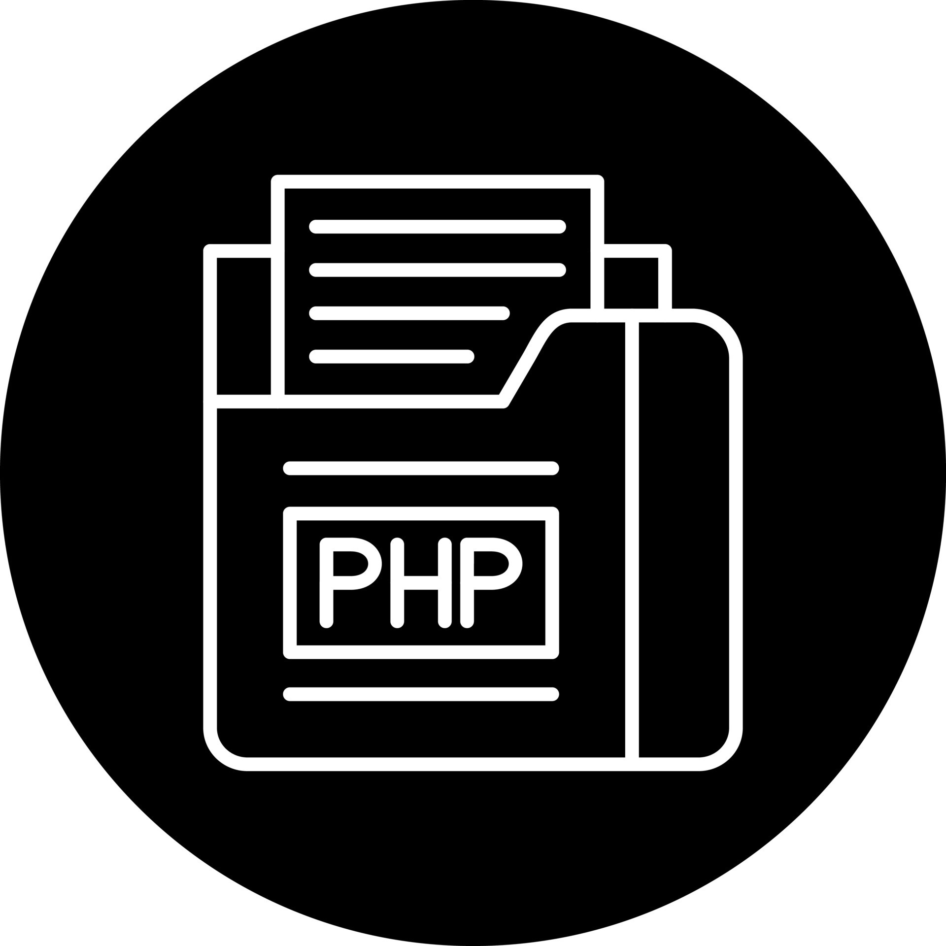 Php File Vector Icon Style 22544054 Vector Art at Vecteezy