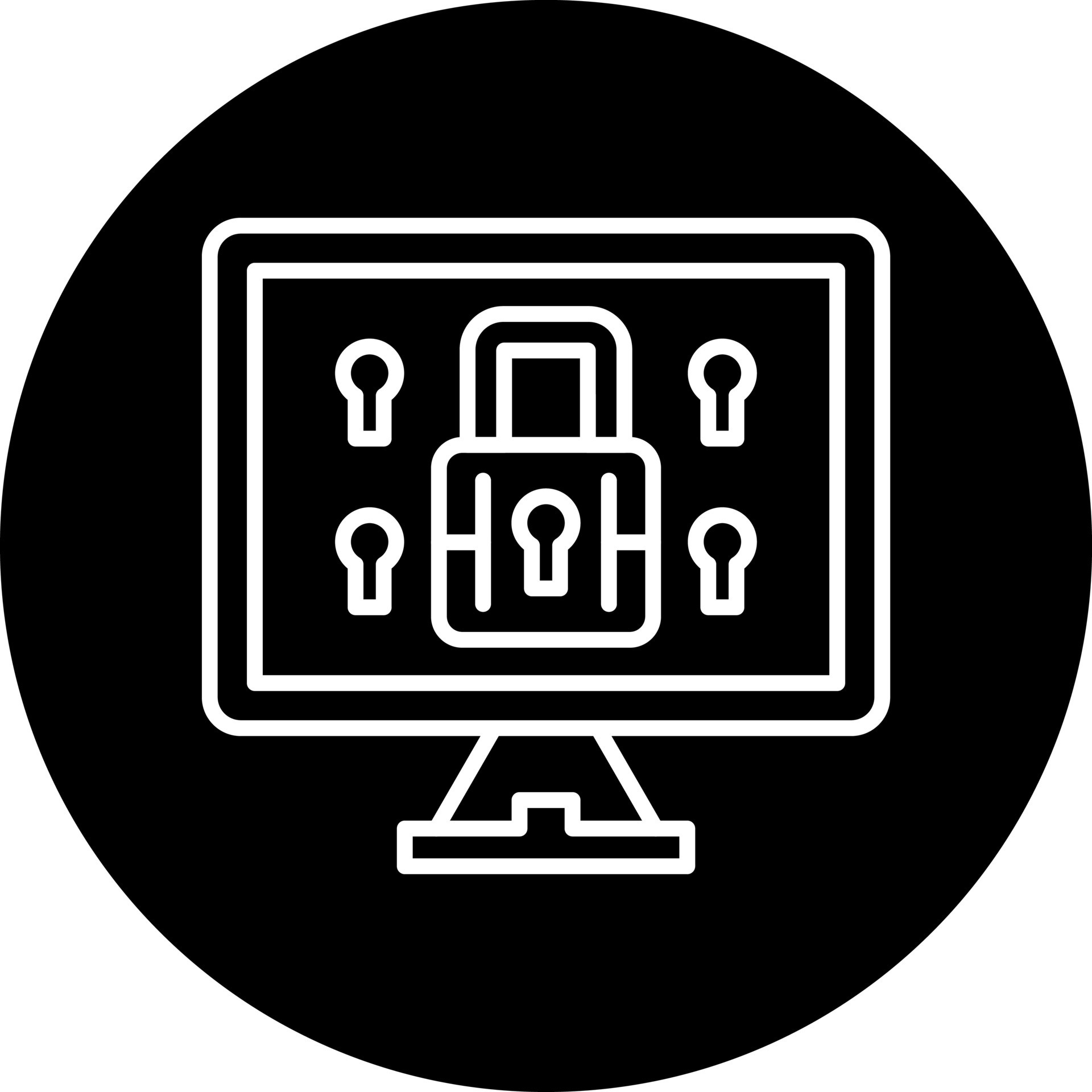 Computer Security Vector Icon Style 22546355 Vector Art At Vecteezy
