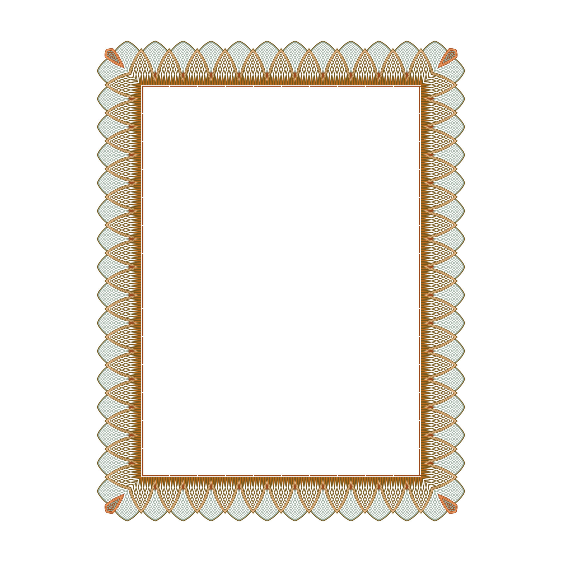 Vintage Ornate Seamless Border Vector Set Concept Pattern In Traditional Style Curls And