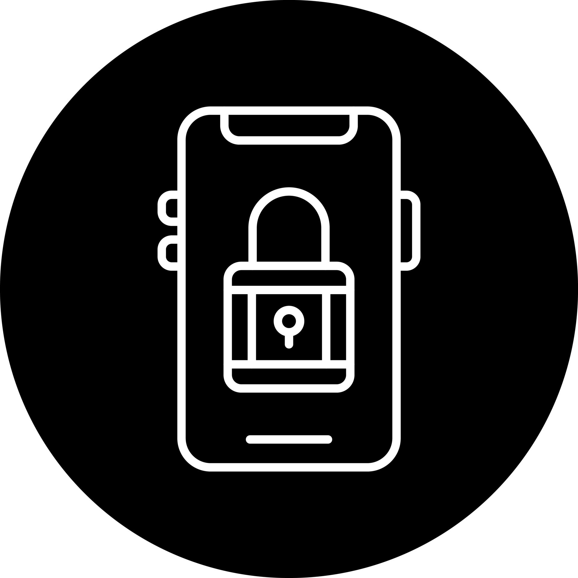 Mobile Security Vector Icon Style 22553189 Vector Art At Vecteezy