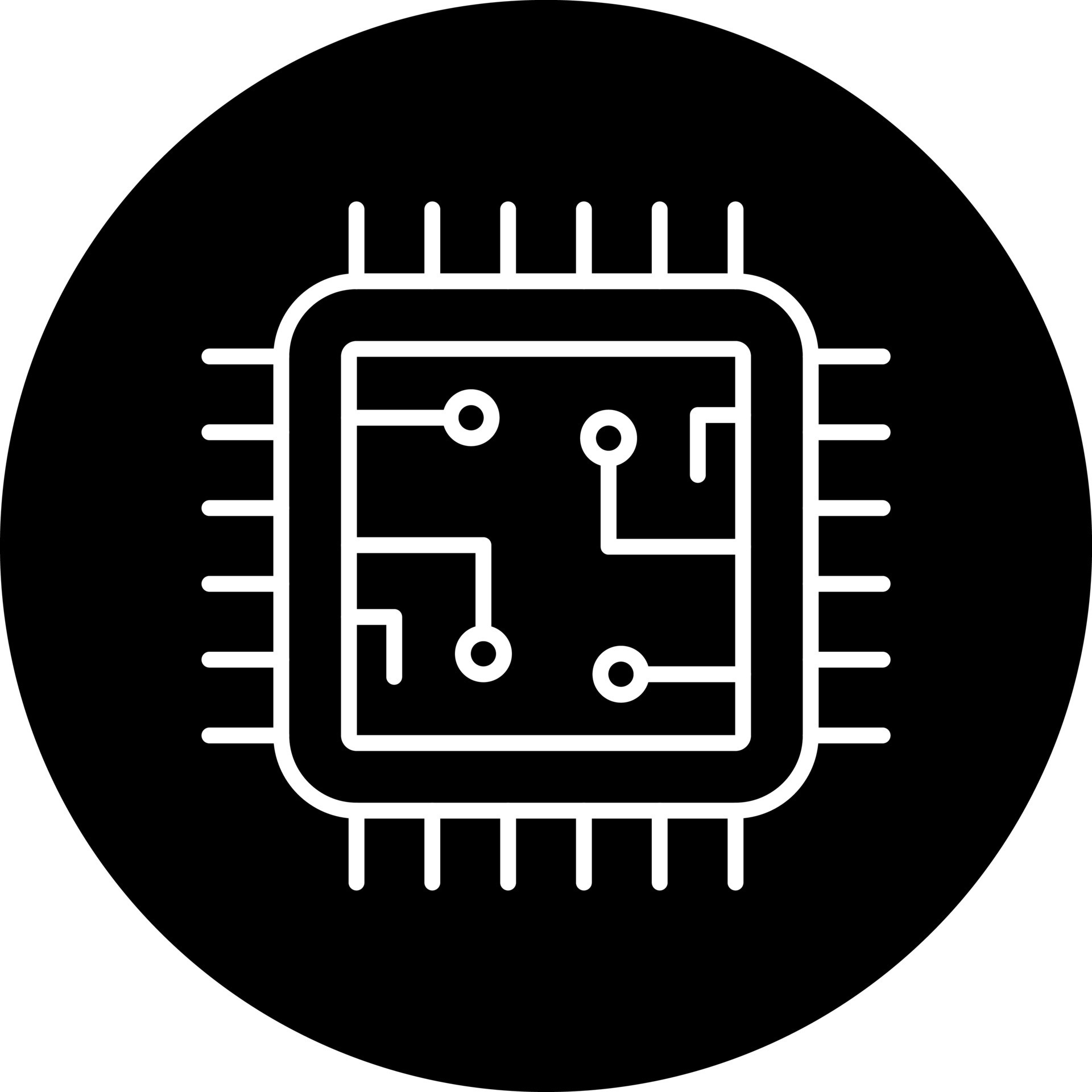 Processor Vector Icon Style 22553386 Vector Art At Vecteezy