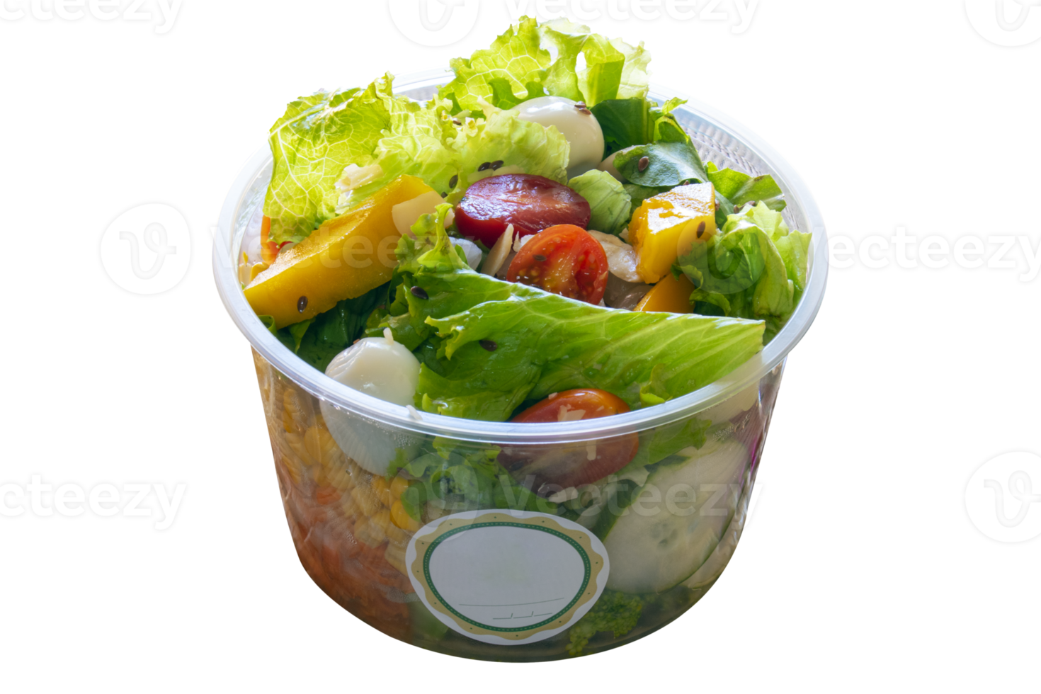Vegetable Salad With Fruit In Disposable Packaging 22556034 Png