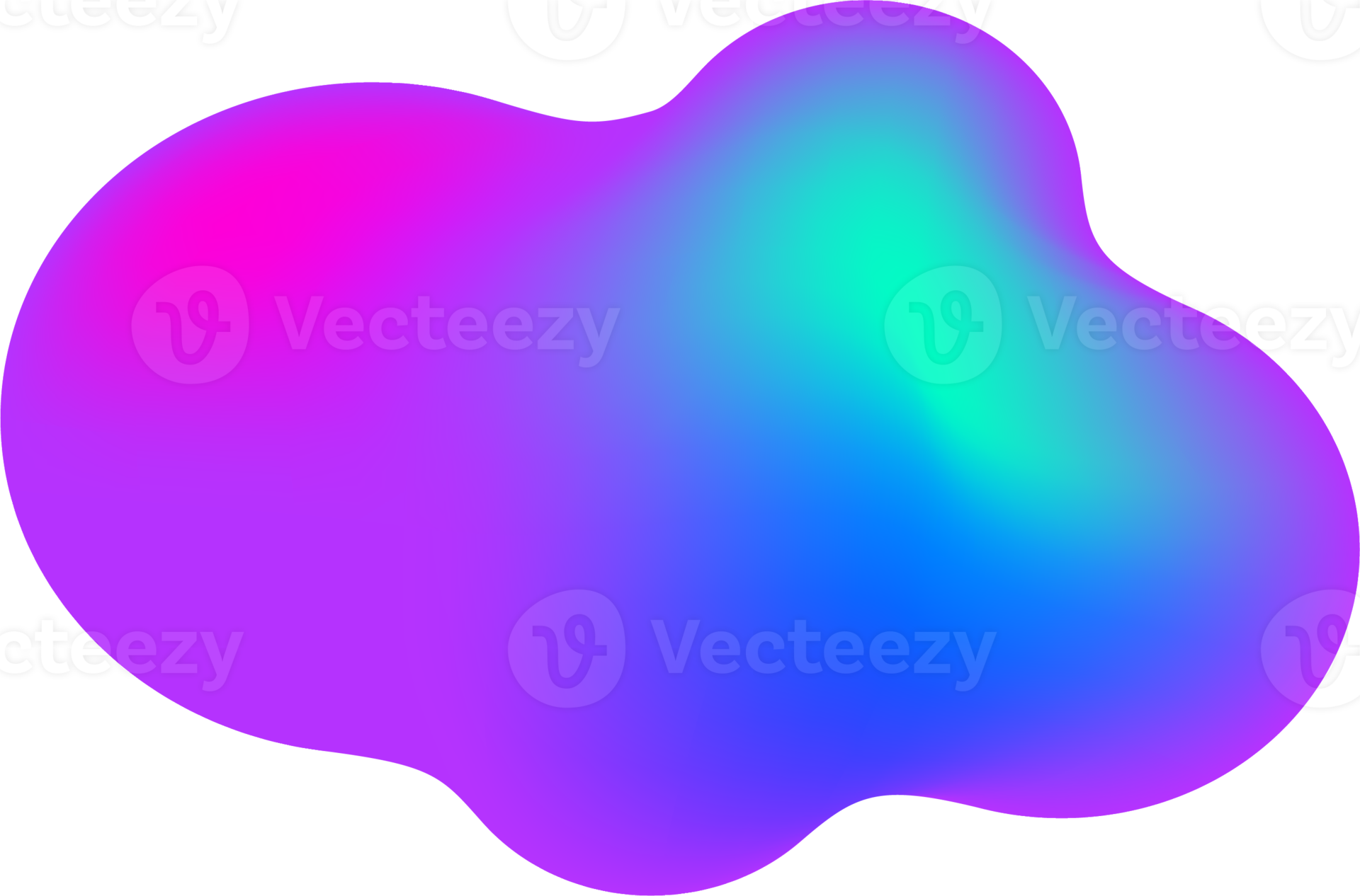 Gradient Blob Shape Abstract Organic Random Form Liquid Fluid