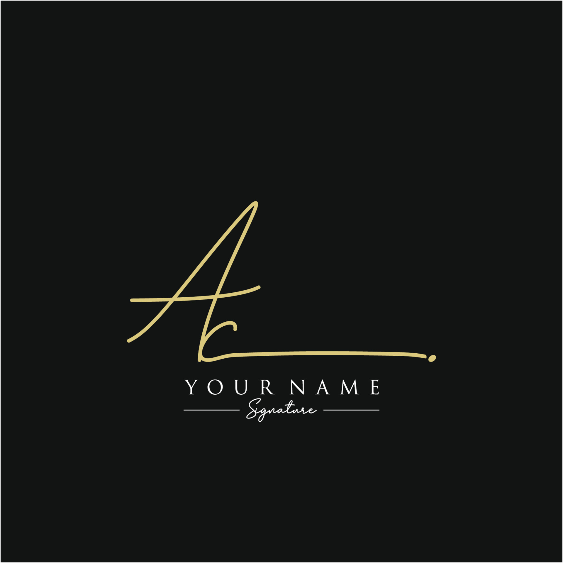 Letter AC Signature Logo Template Vector 22561449 Vector Art at Vecteezy Letter AC Signature Logo Template Vector 22561449 Vector Art at Vecteezy