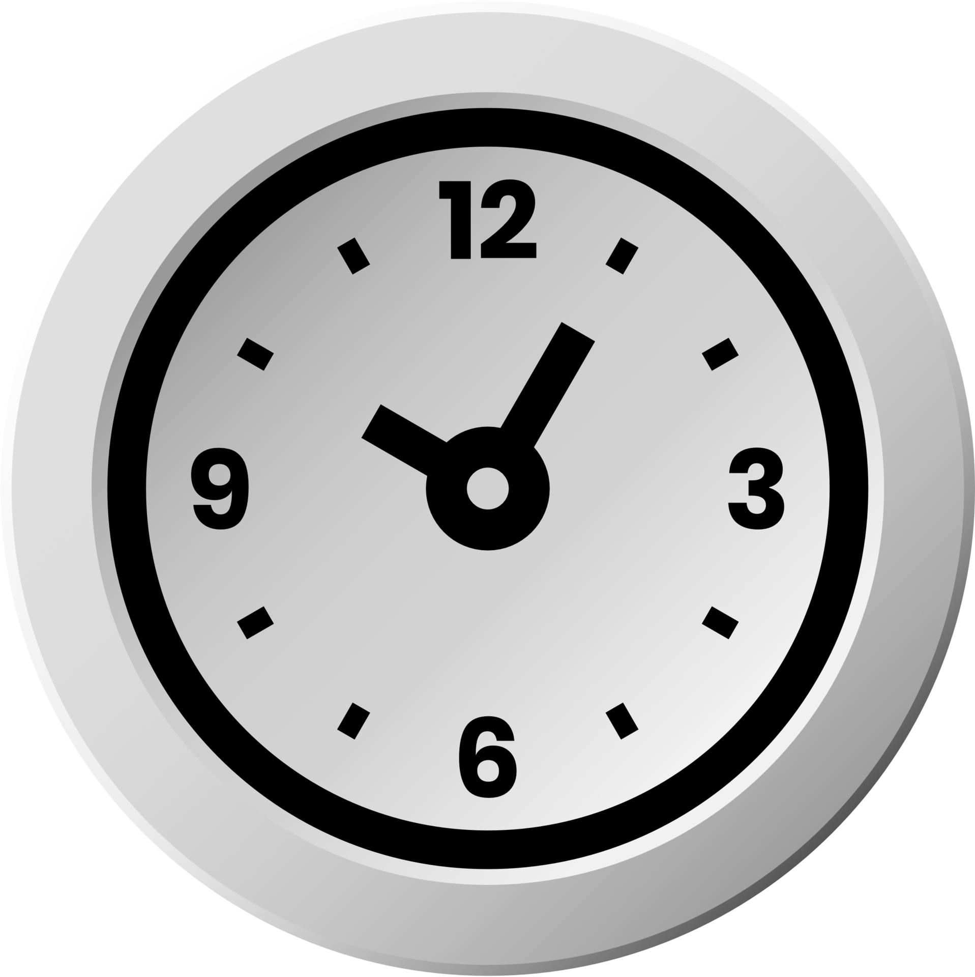 Modern Gradient Wall Clock Icon 22574712 Png