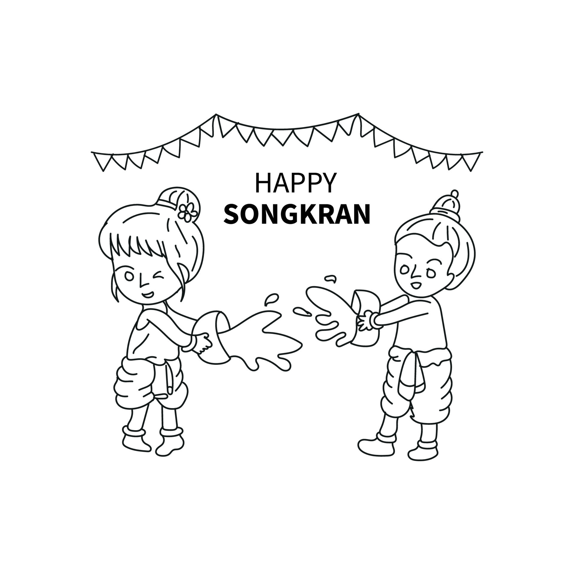 Happy Songkran Festival Line Art 22576493 Vector Art At Vecteezy happy-songkran-festival-line-art-22576493-vector-art-at-vecteezy