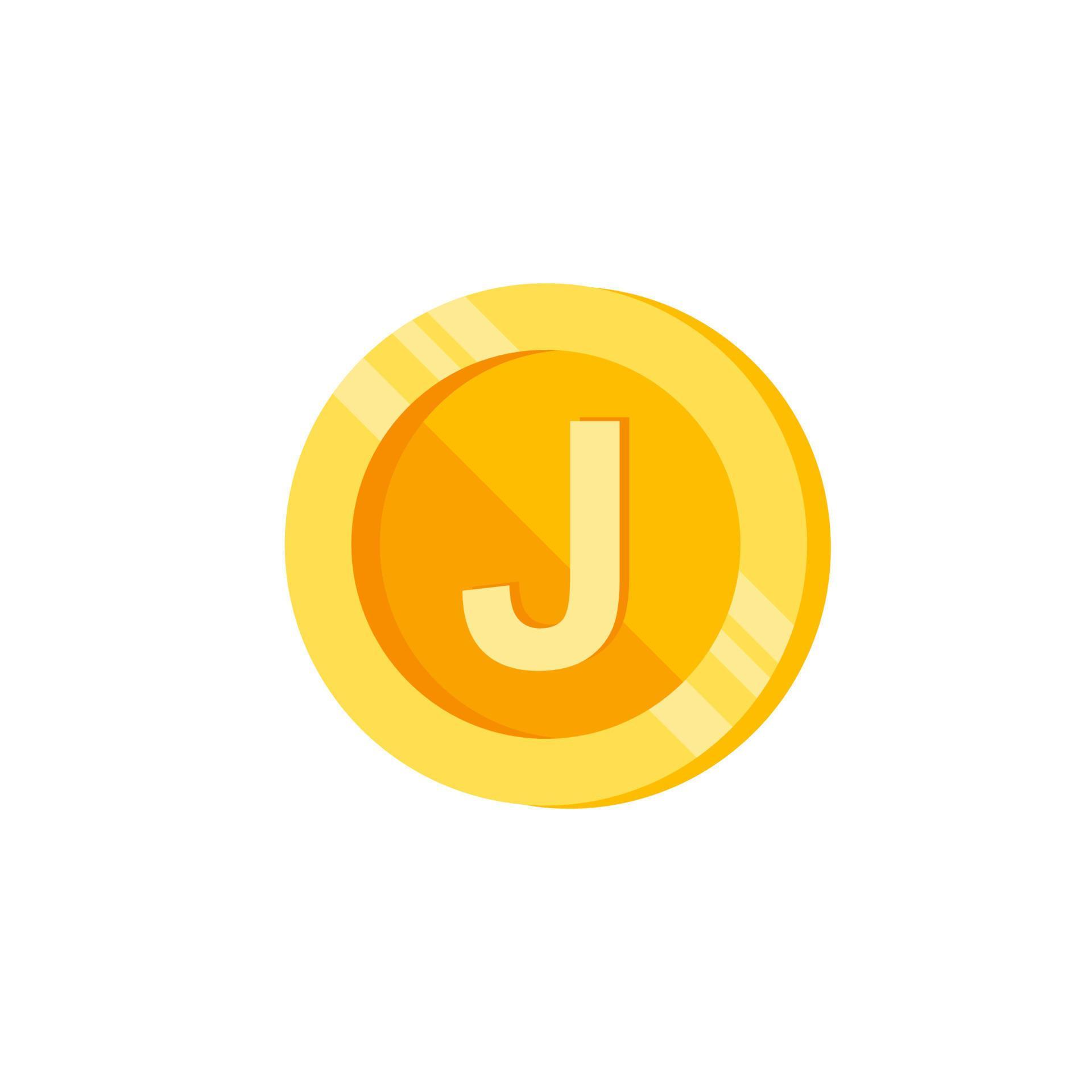 J, letter, coin color vector icon 22577301 Vector Art at Vecteezy