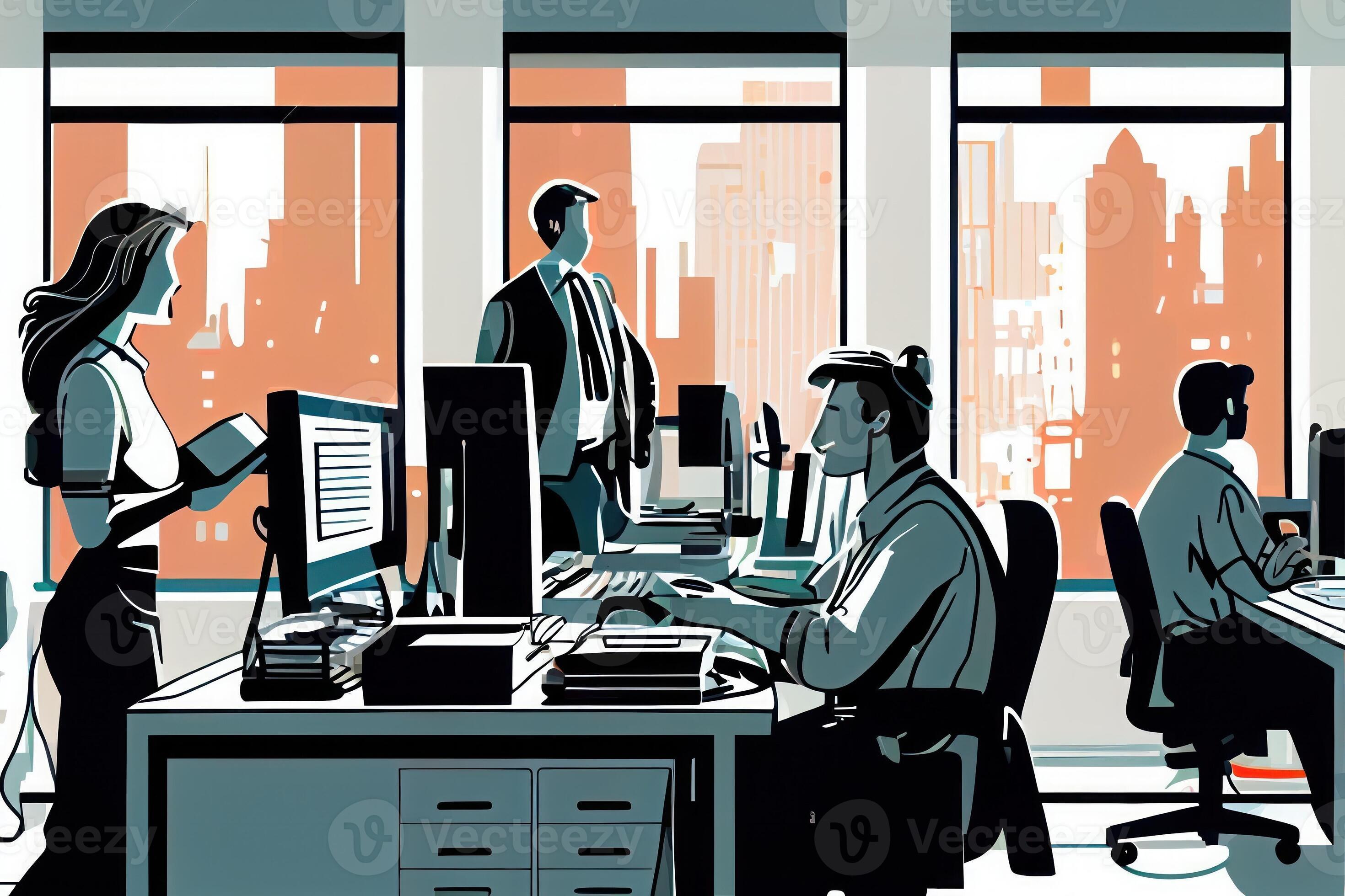 business people working in office . AI Generated 22577663 Stock Photo ... business people working in office . AI Generated 22577663 Stock Photo ...