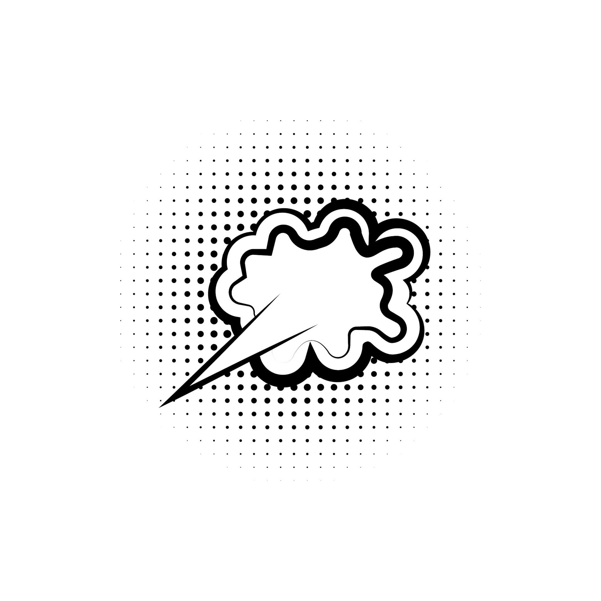 Pop Art Speech Bubble Cloud Vector Icon 22577817 Vector Art At Vecteezy