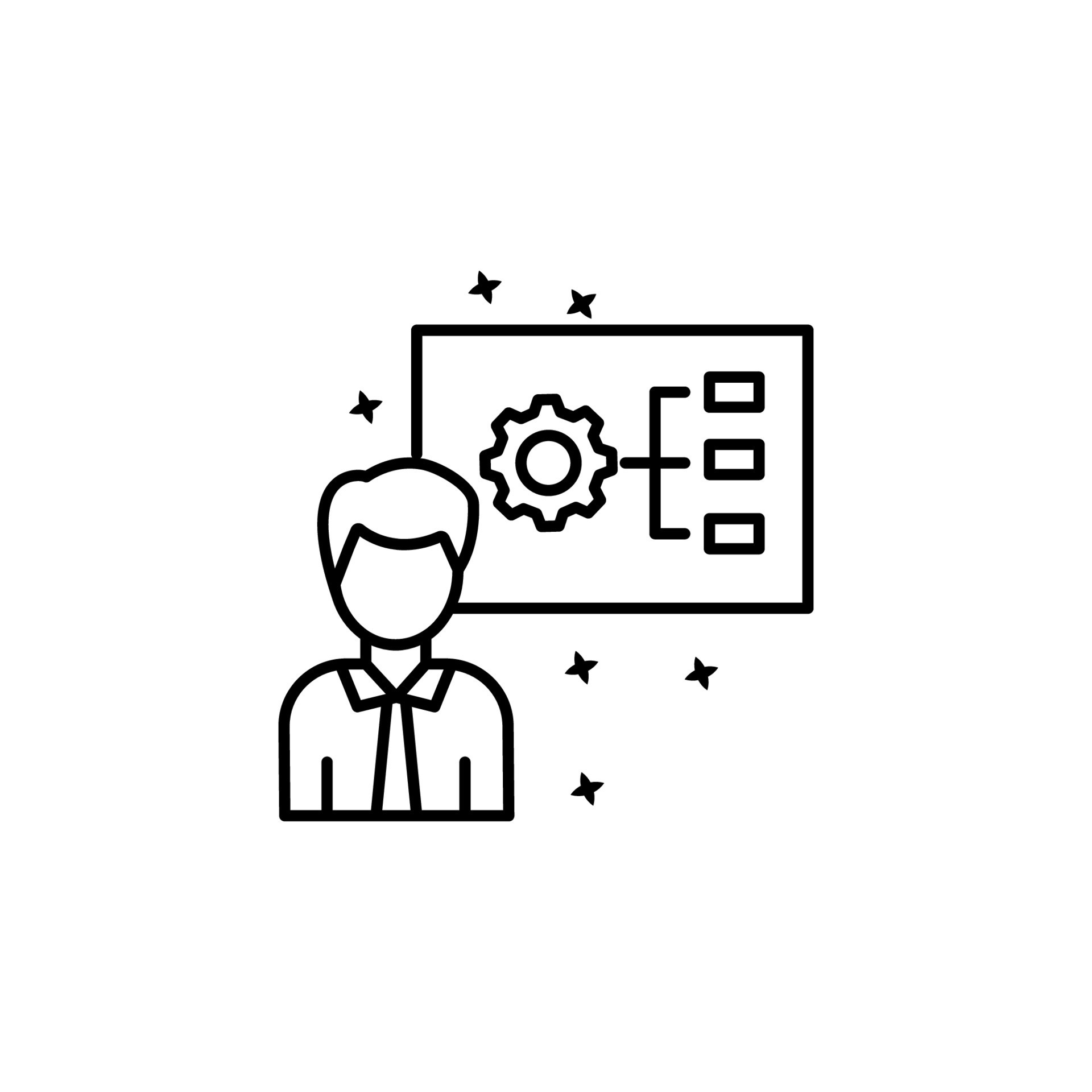 Man Gear Project Strategy Vector Icon 22579099 Vector Art At Vecteezy