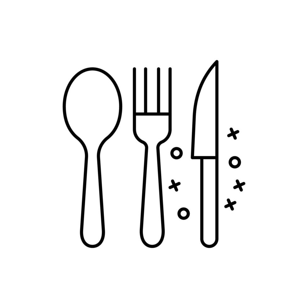 Cutlery Knife Spoon Fork Vector Icon 22579263 Vector Art At Vecteezy