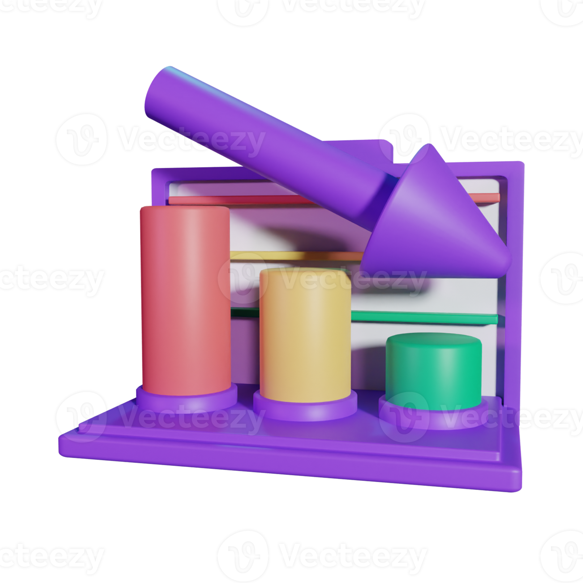 Decrease Chart 3D Icon 22583327 PNG