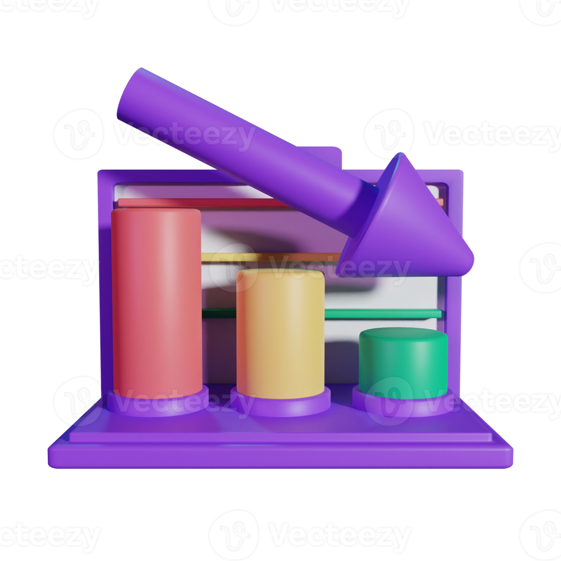 Decrease Chart 3D Icon 22583339 PNG