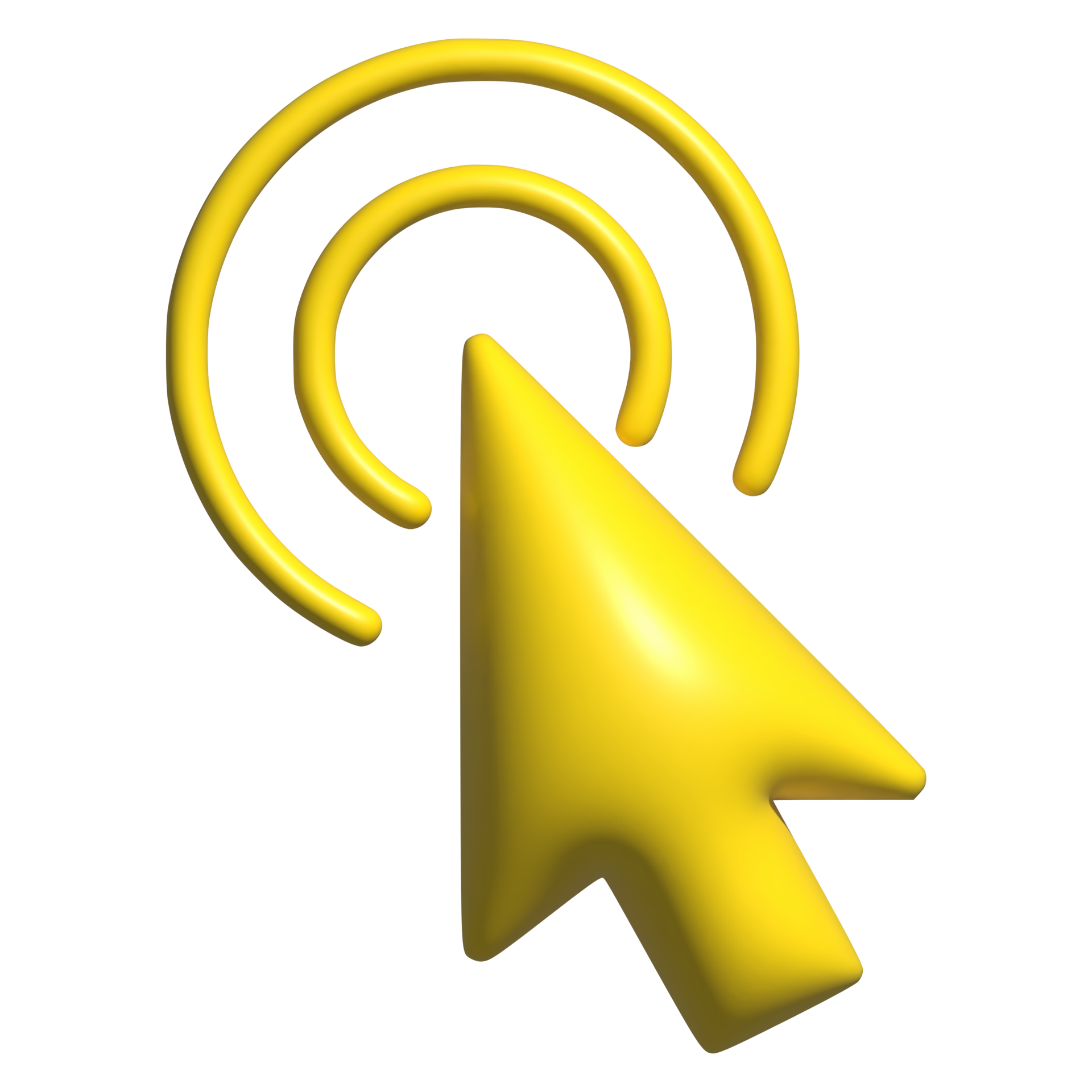 3d Icon Of Cursor Pointer 22584359 Png