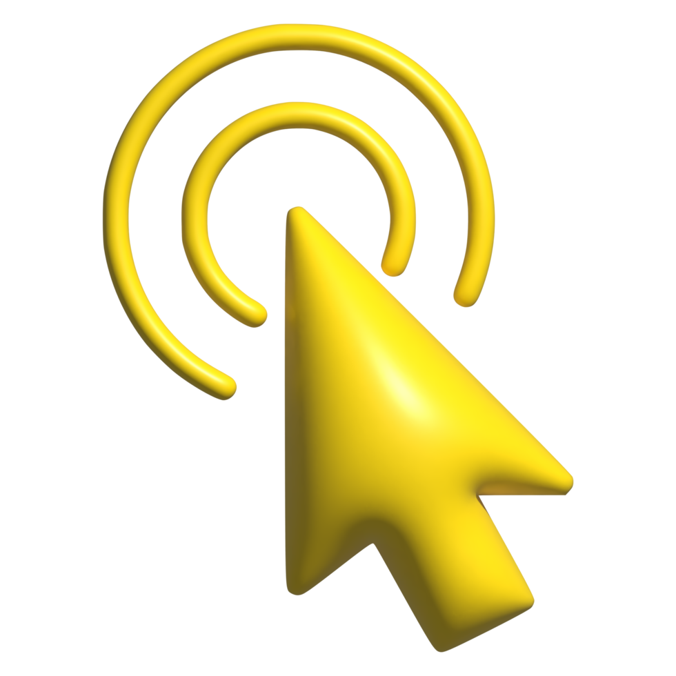 3d Icon Of Cursor Pointer 22584359 Png