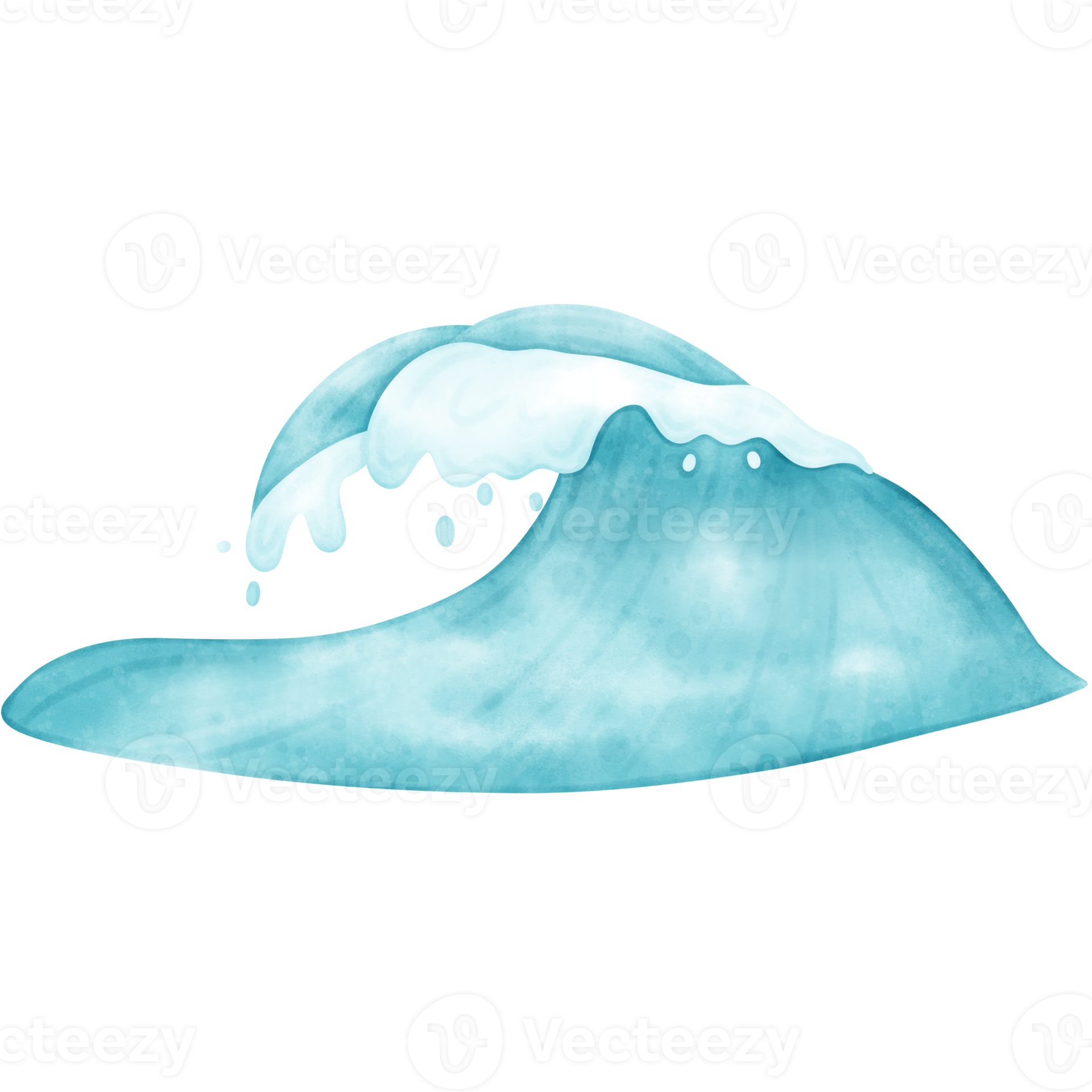 Watercolor Ocean Waves, Wave, Wave illustration, Ocean illustration ...