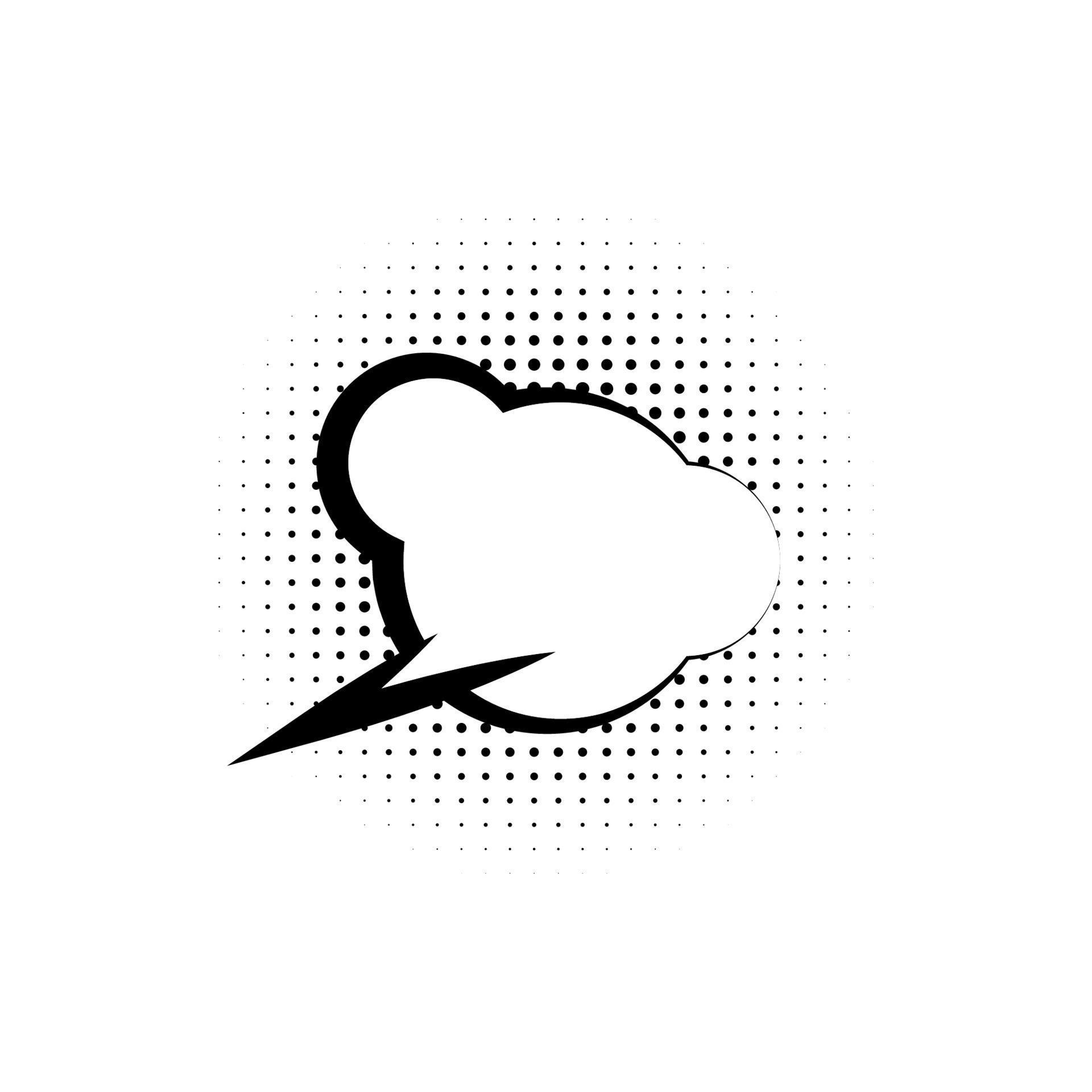 Pop Art Speech Bubble Cloud Vector Icon 22586172 Vector Art At Vecteezy