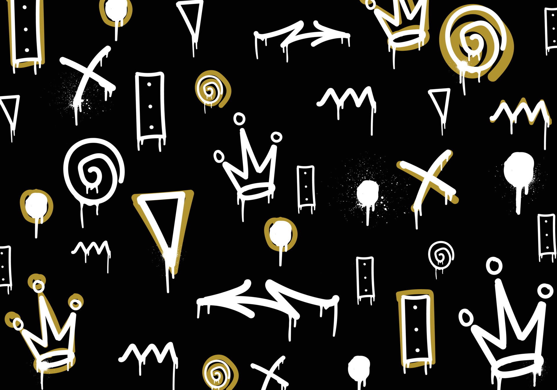 Seamless Graffiti Art Illustration Pattern Graffiti Background With Throw Up And Tagging Hand
