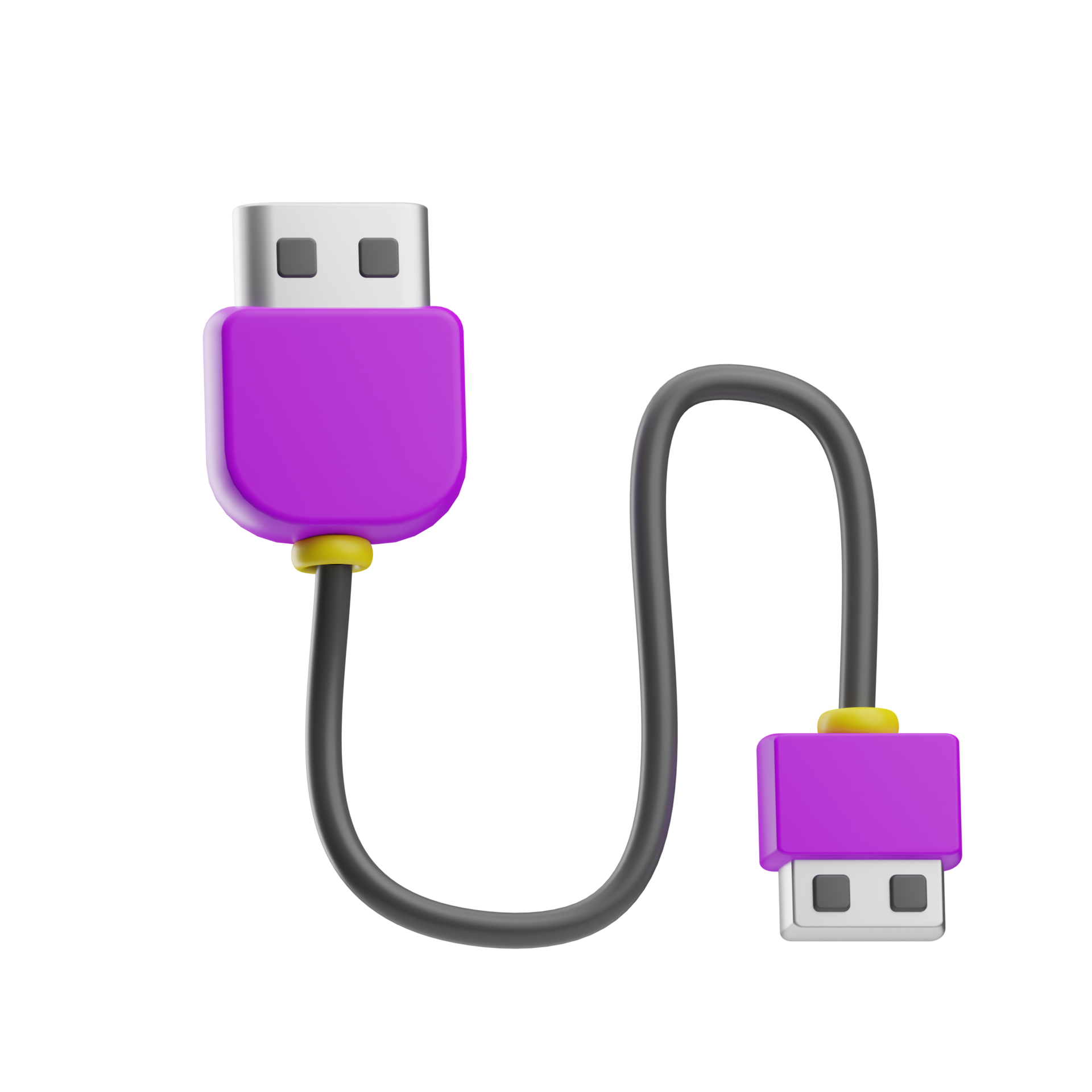 Technology Usb Cable 3d Illustration Icon 22587889 Png