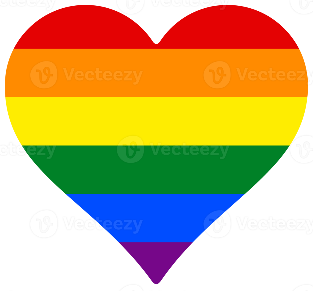 Rainbow Flag In Heart Shape As Lgbt Love And Diversity Symbol 22588804 Png