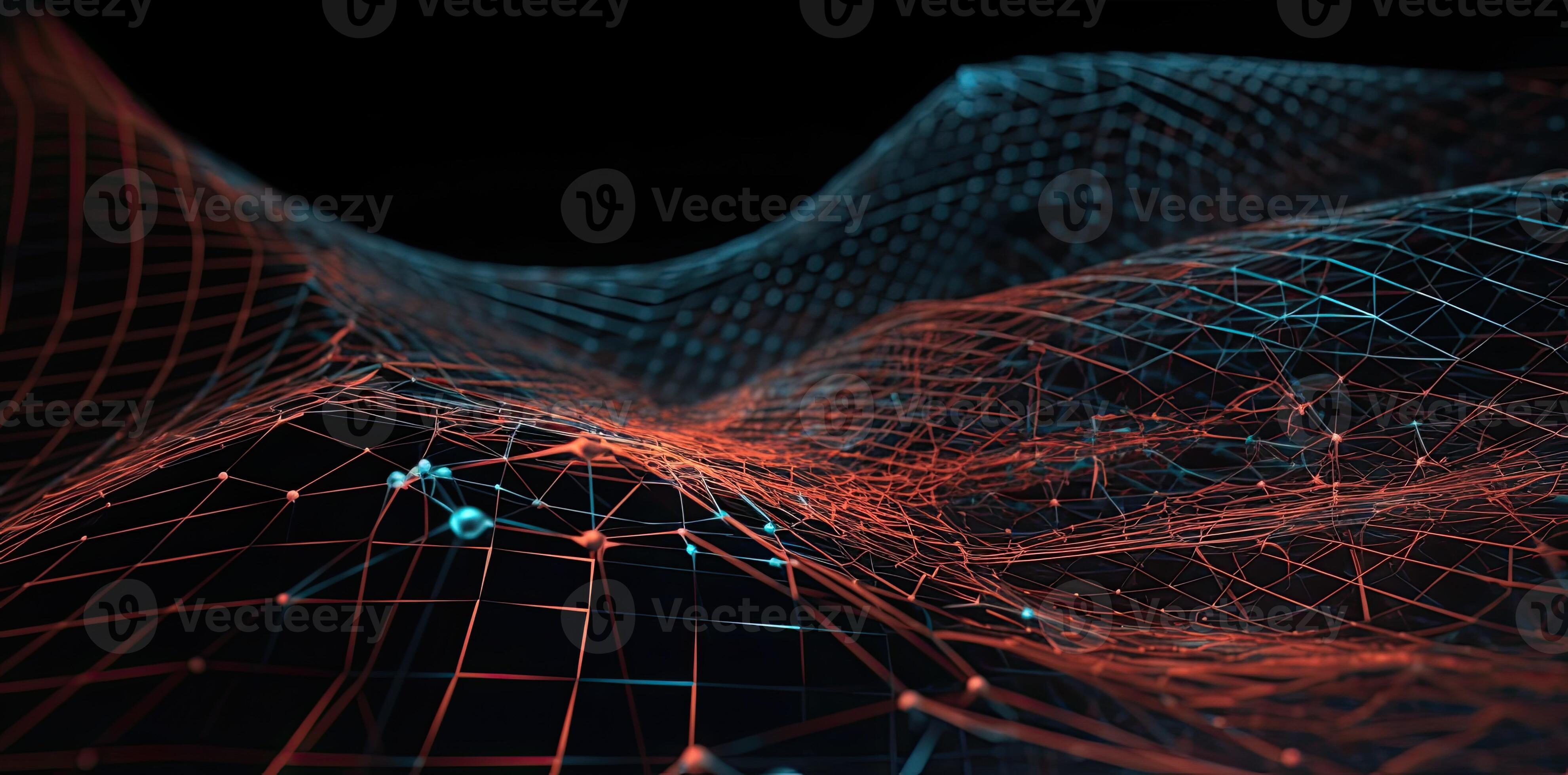 tech background with a wire mesh, in the style of futuristic digital ...