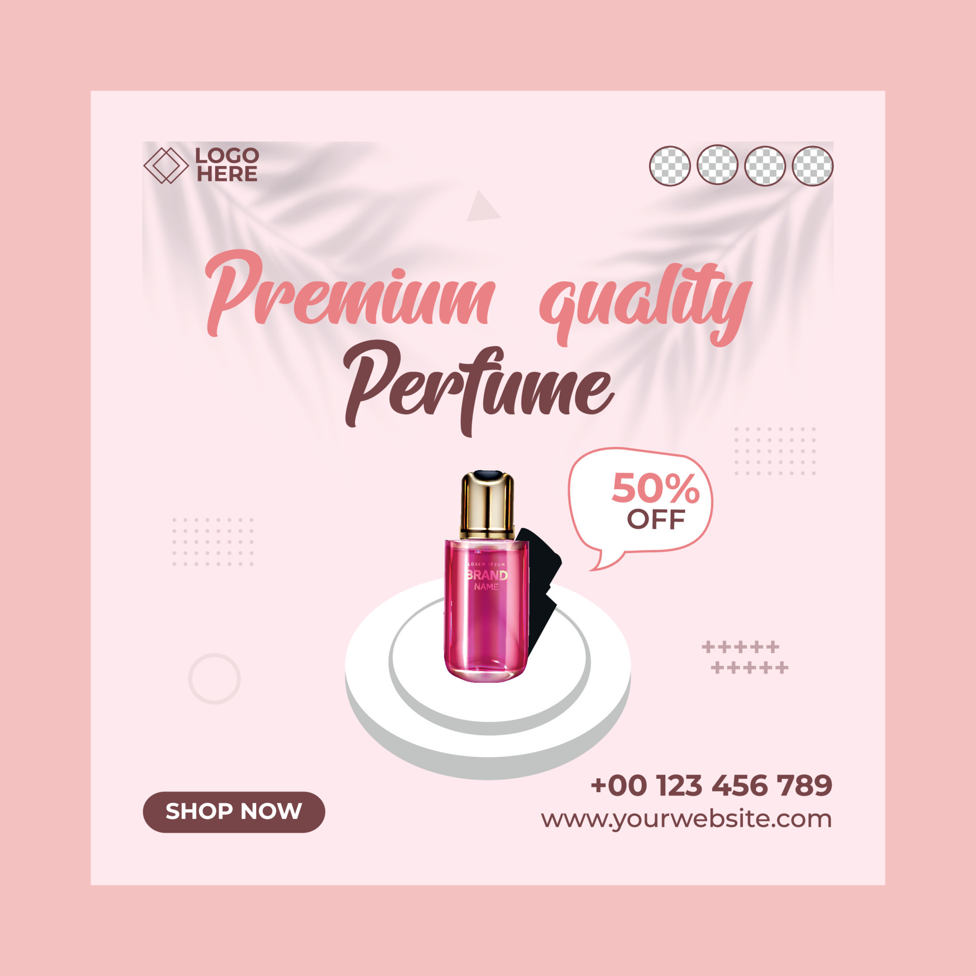 Premium Quality Perfume Social Media Post Template Suitable For Social Media Posts And Web Or