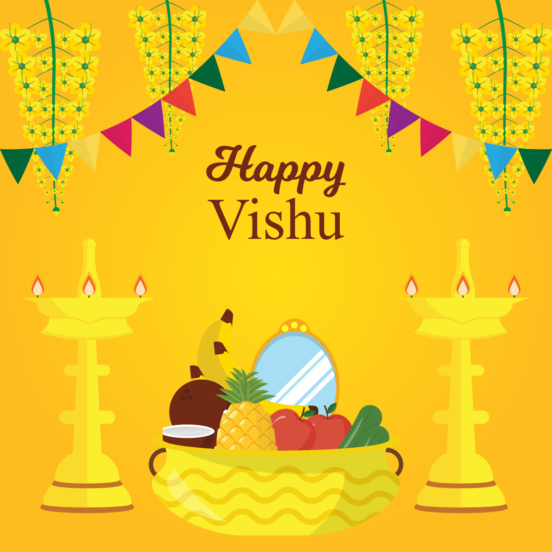 Happy Vishu Background 22591592 Vector Art at Vecteezy