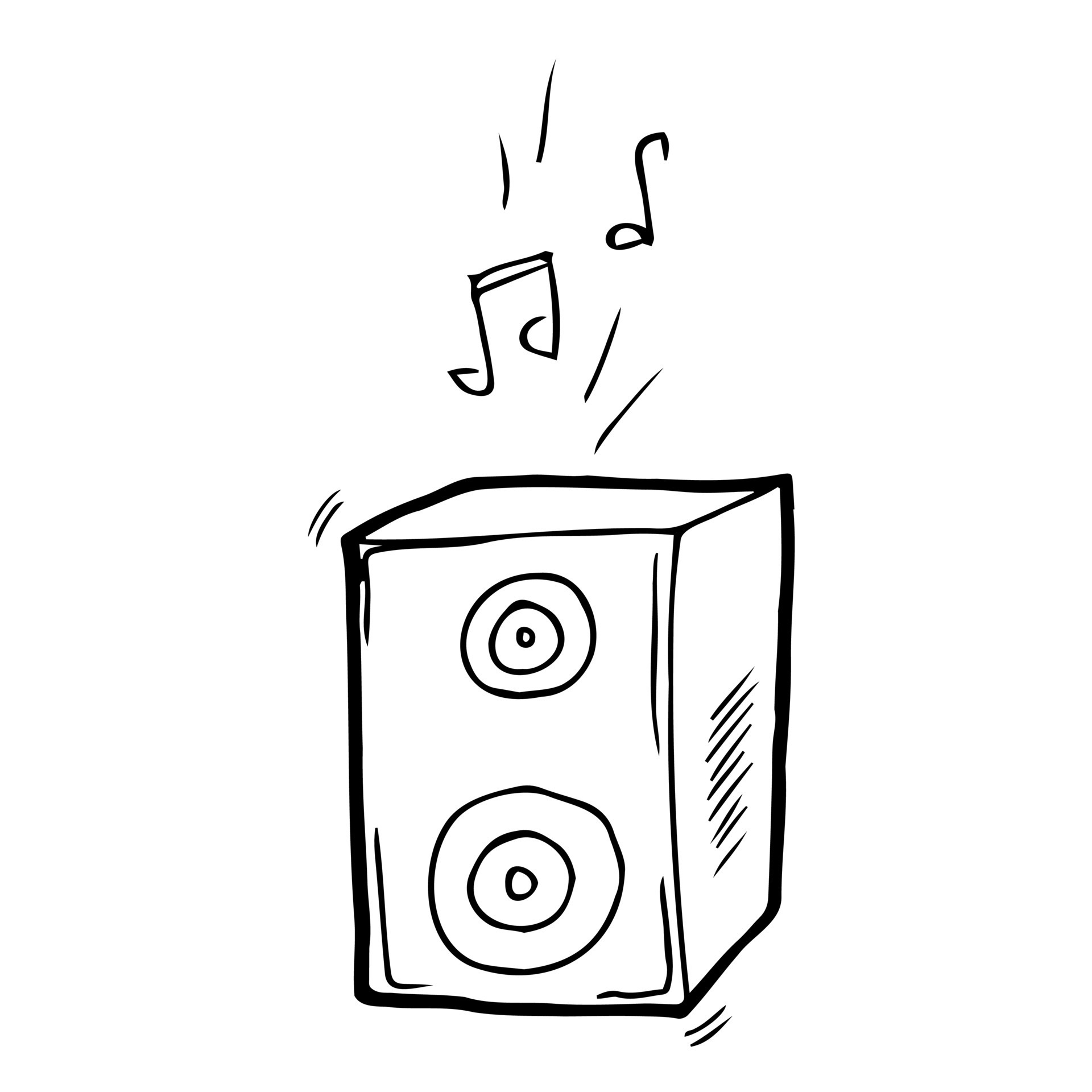 Doodle speaker icon illustration on a white background 22591925 Vector ... Doodle speaker icon illustration on a white background 22591925 Vector ...