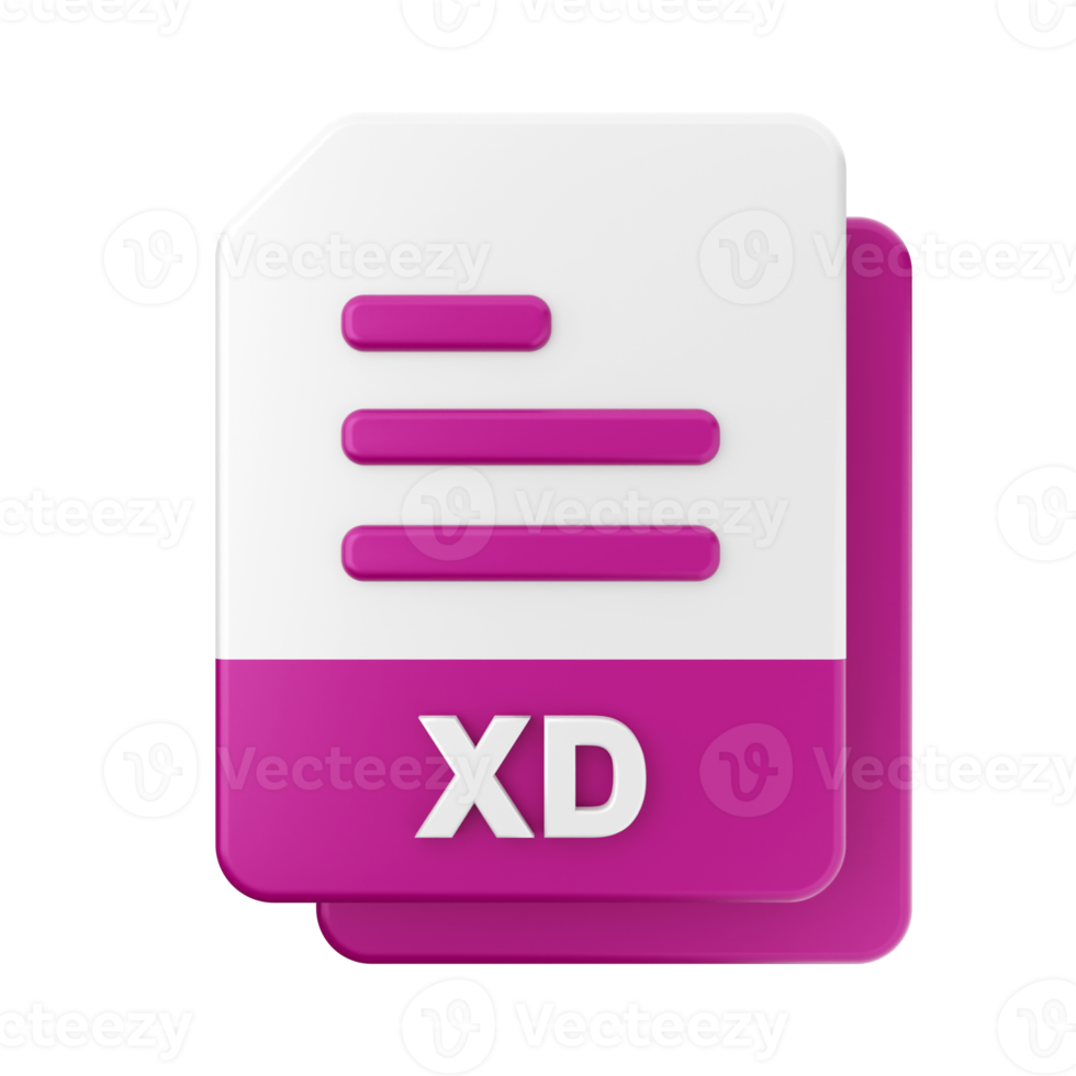 3d file XD icon illustration 22597320 PNG