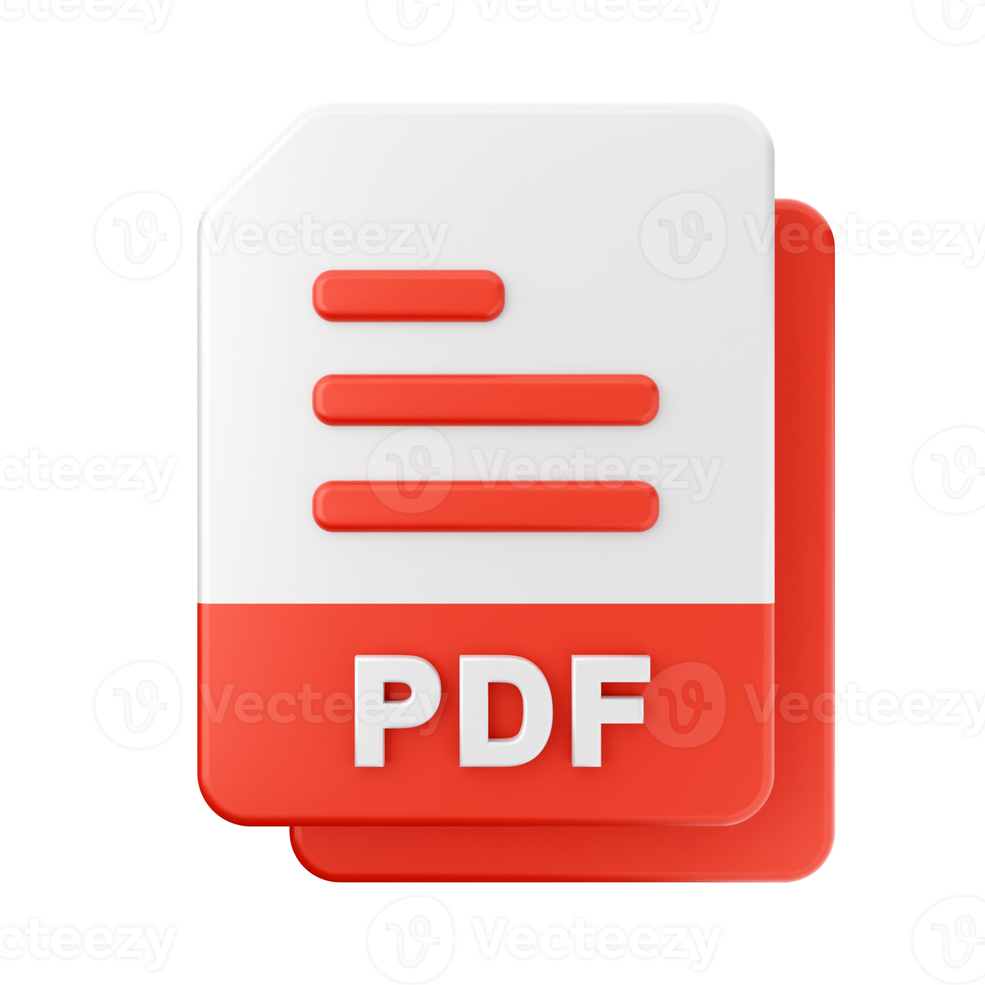 3d file PDF icon illustration 22597324 PNG