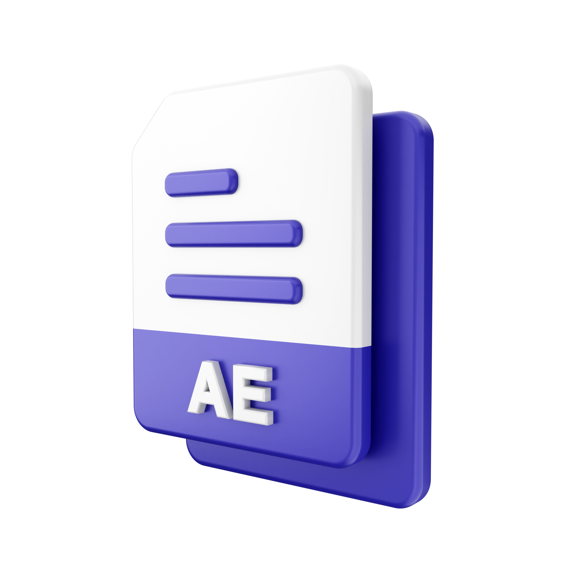 3d file AE icon illustration 22597342 PNG