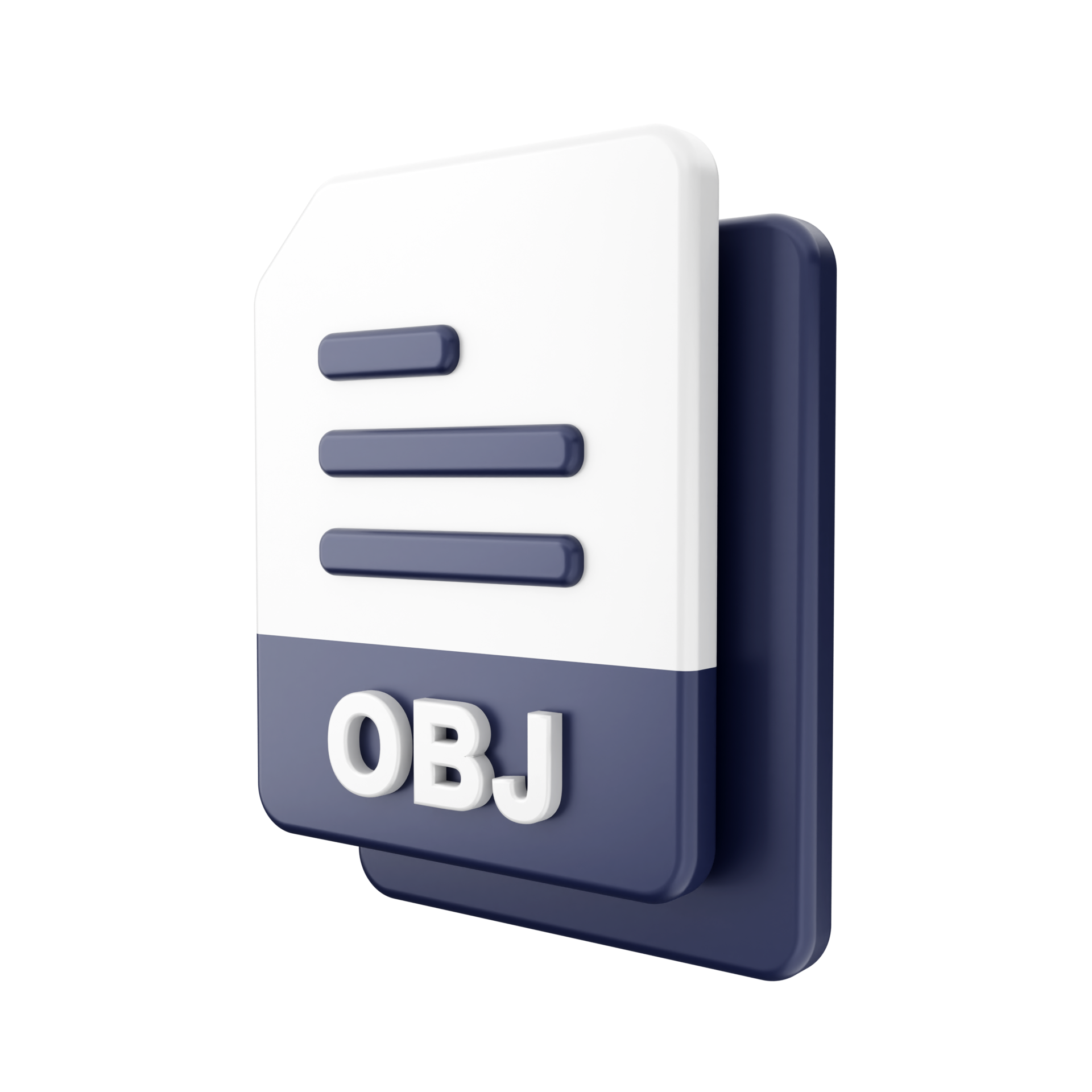 3d file OBJ icon illustration 22597441 PNG