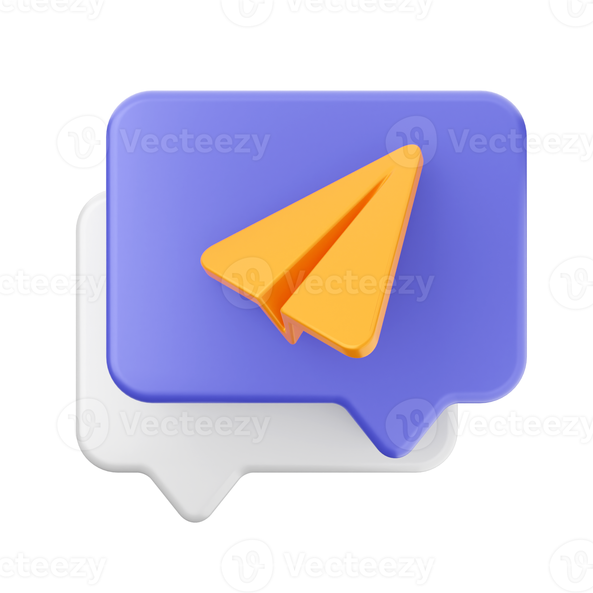 3d chat message notification icon 22597448 PNG
