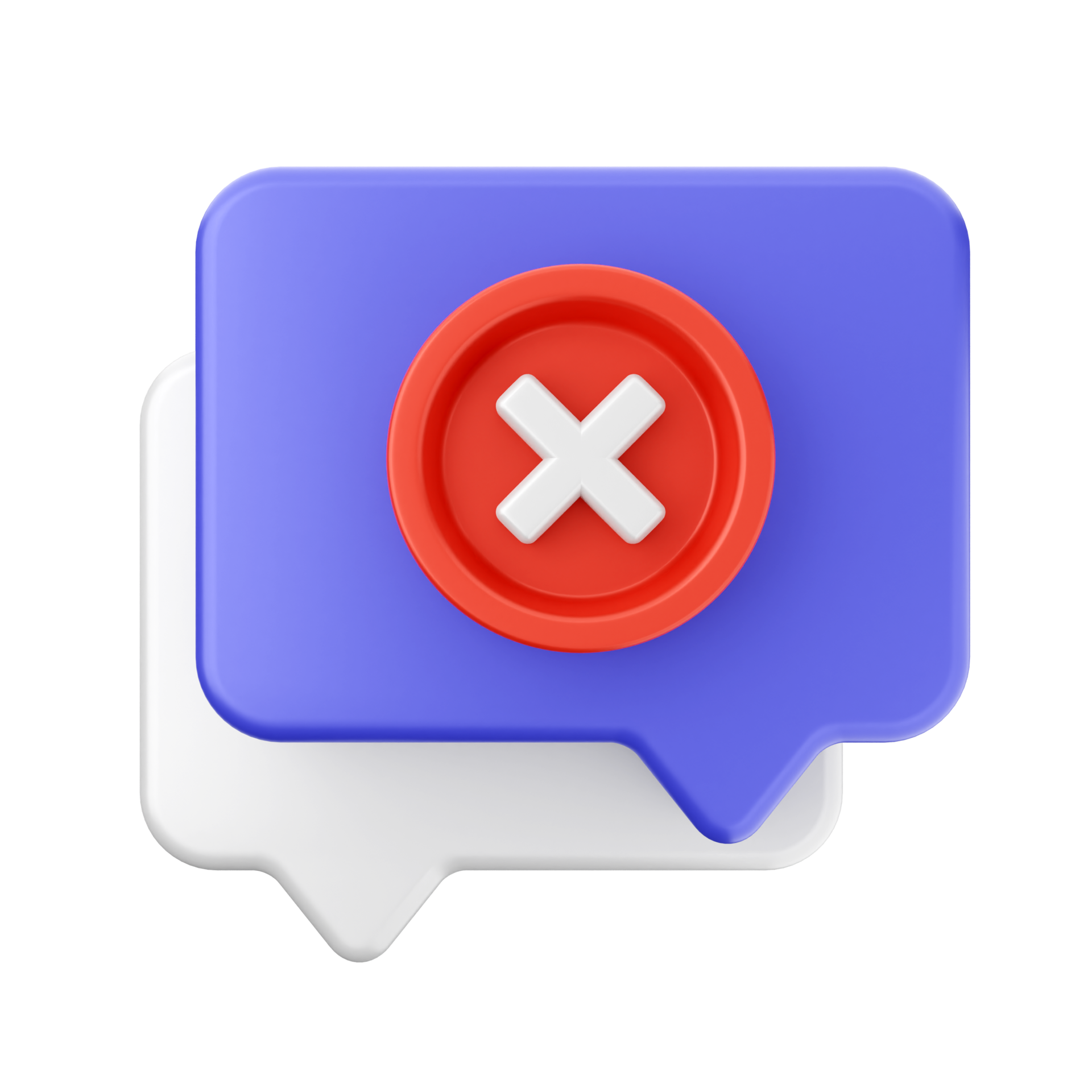 3d Chat Message Notification Icon 22597463 Png