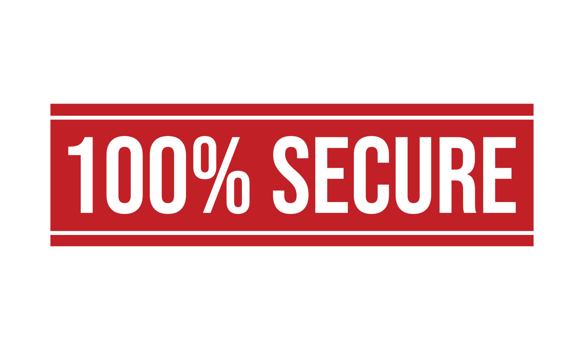 100 Percent Secure Rubber Stamp 22598560 Vector Art at Vecteezy