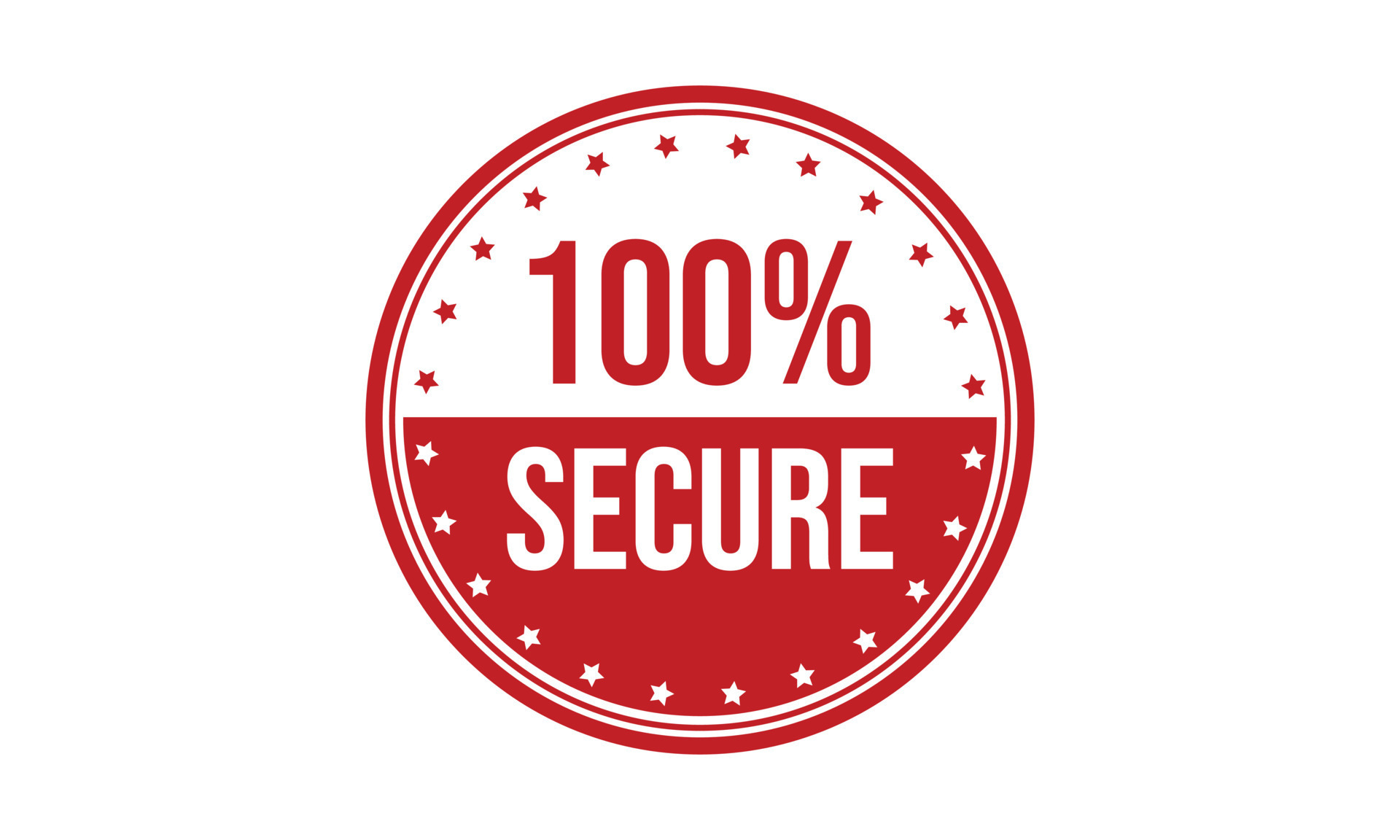 100 Percent Secure Rubber Stamp 22598584 Vector Art at Vecteezy