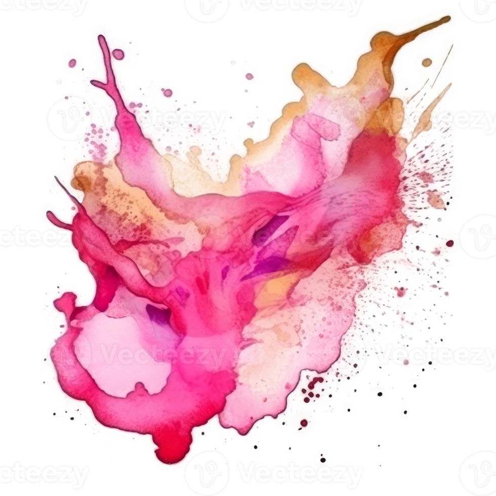 Watercolor Pink Splash 22598942 Png