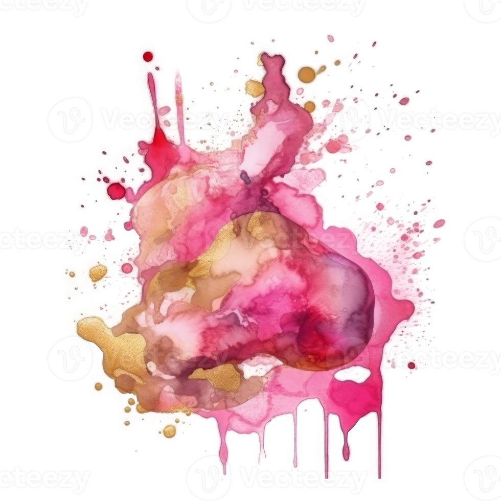 Watercolor Pink Splash 22598946 Png
